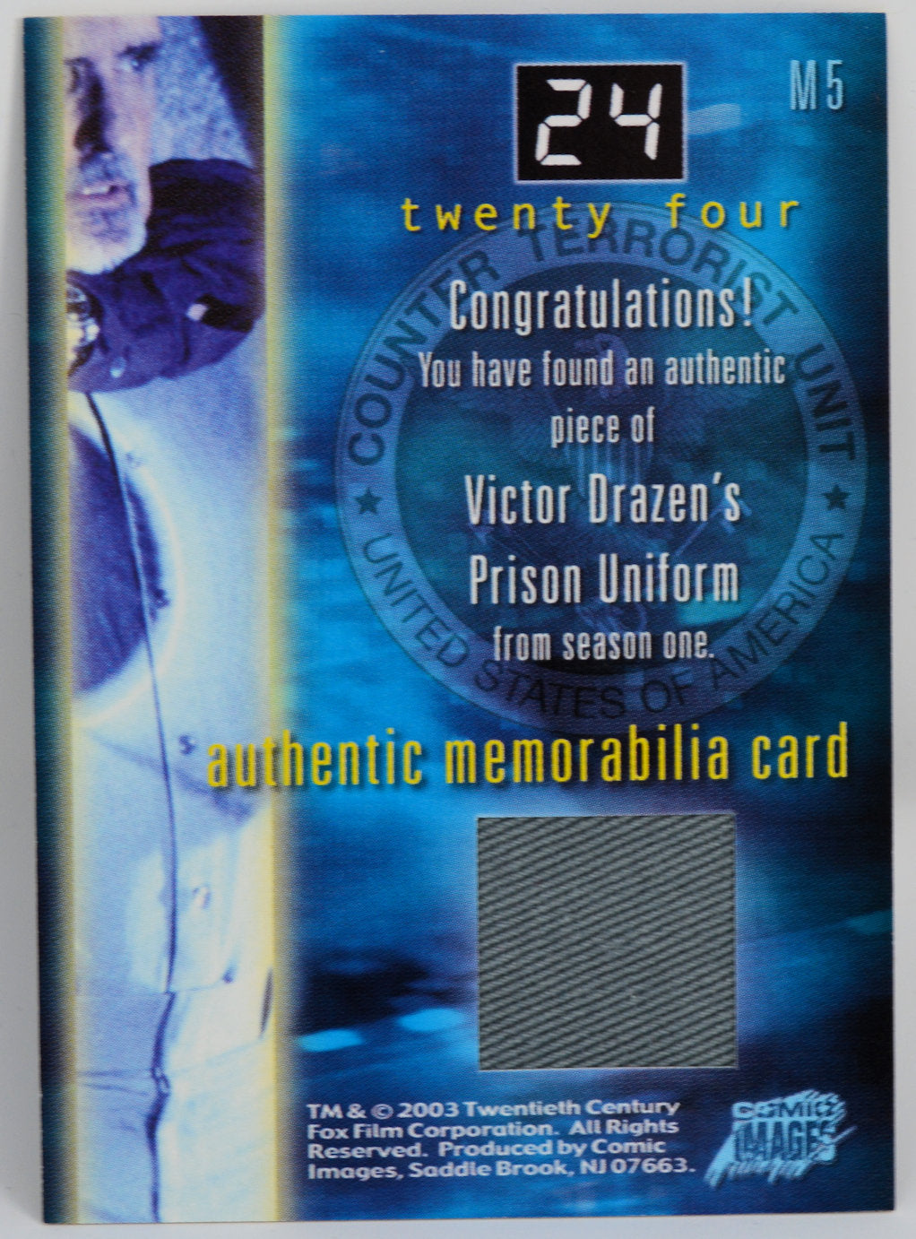 Victor Drazen, Dennis Hopper - 24 Season, Comic Images, Uniform Card ...