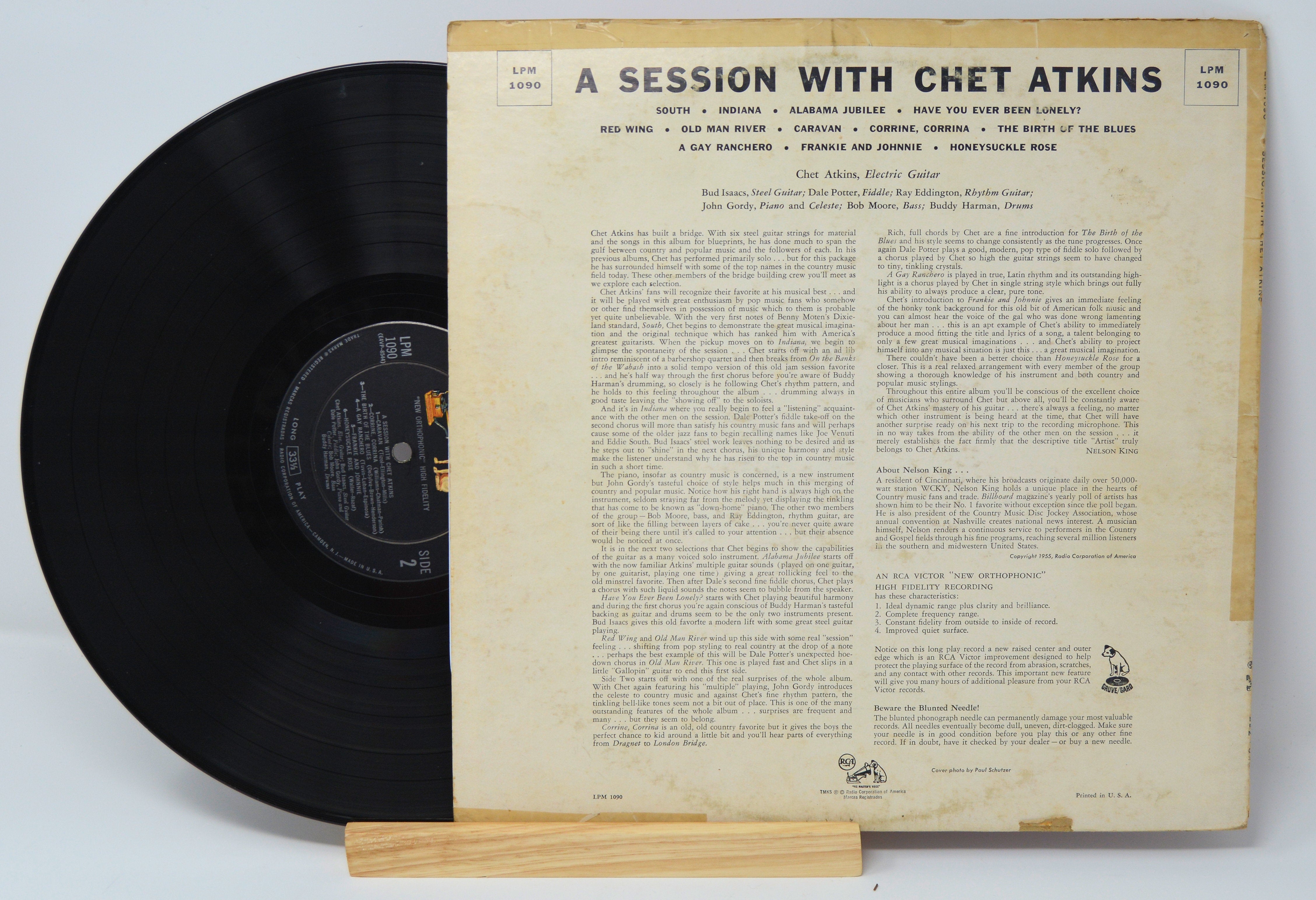 Chet Atkins - Session With, Vinyl Record LP, RCA Victor, LPM-1090 – Joe ...