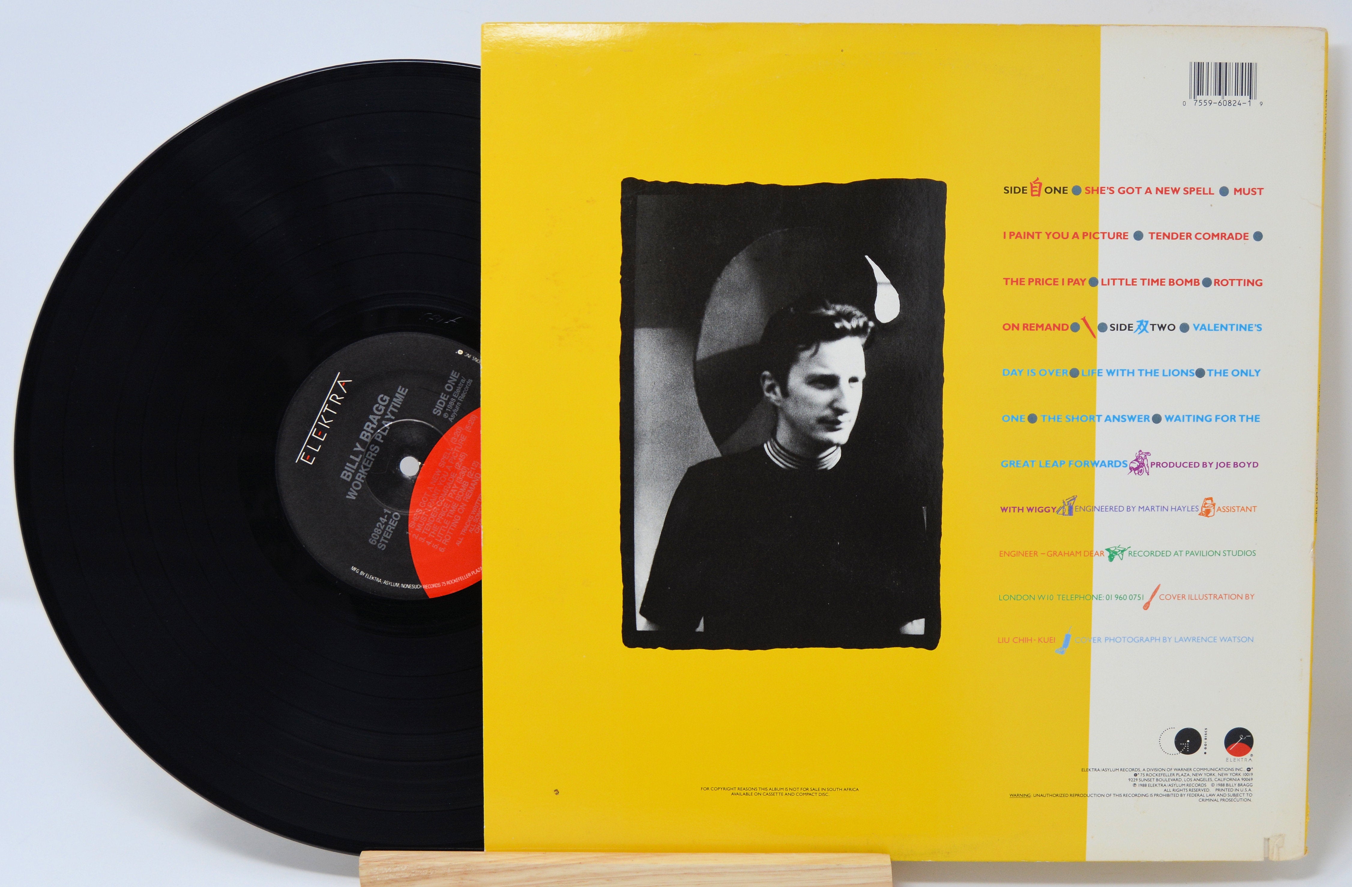 Billy Bragg - Workers Playtime, Vinyl Record Album LP, Elektra – Joe's ...