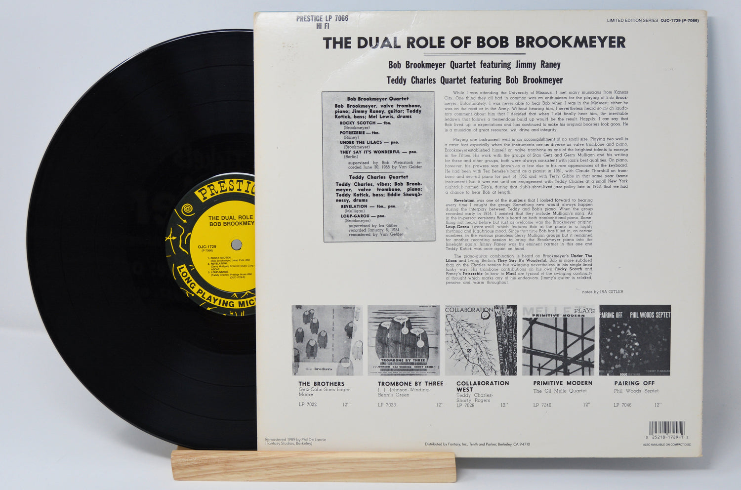 Bob Brookmeyer - Dual Role Of, Vinyl Record Album LP, OJC, Jazz – Joe's ...