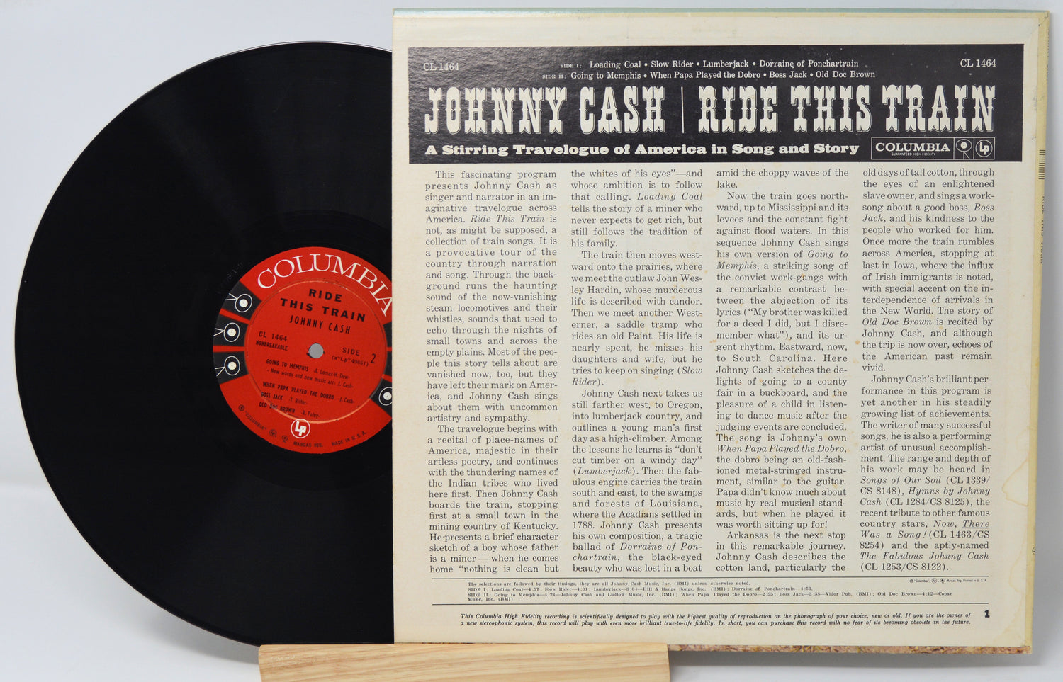 Johnny Cash - Ride This Train, Vinyl Record Album LP, Columbia 6-Eye ...