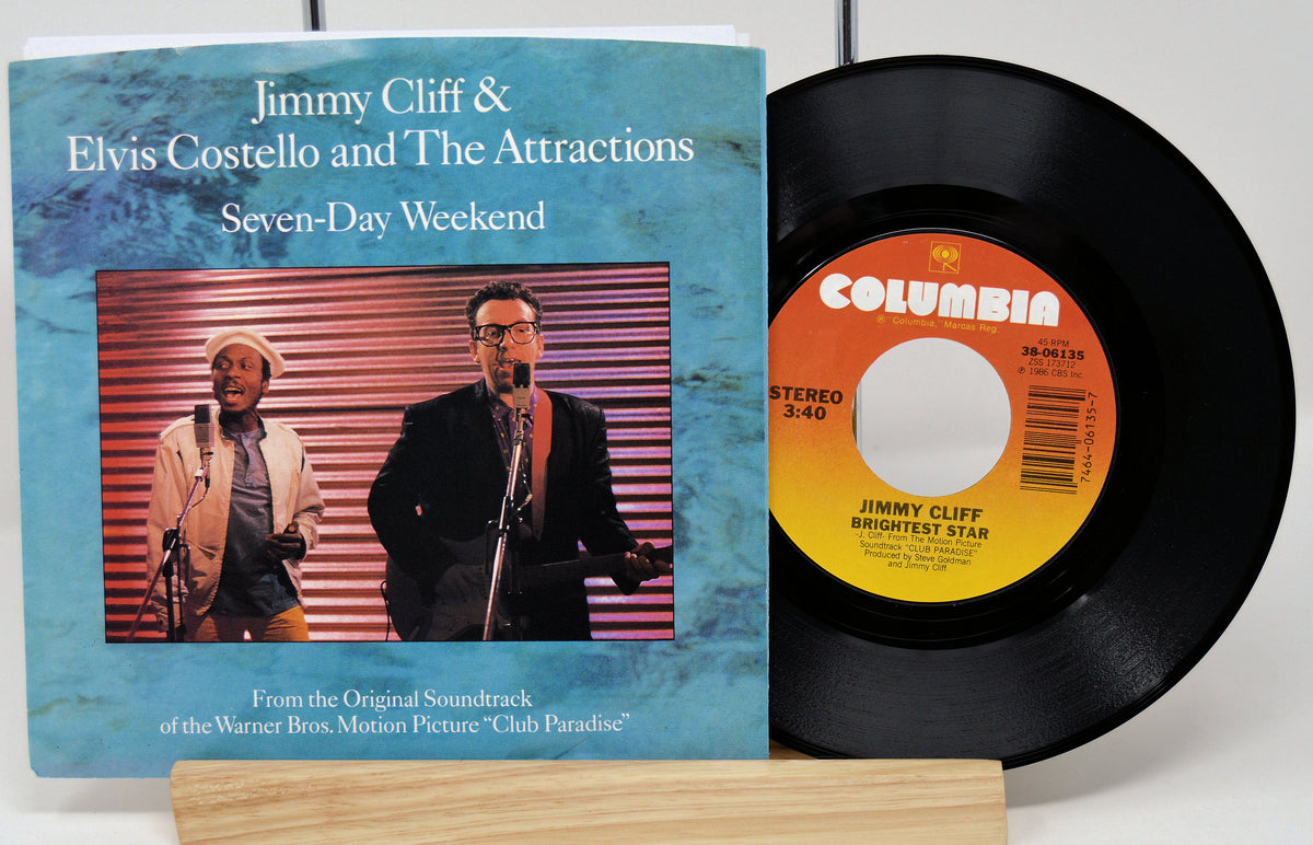 Jimmy Cliff & Elvis Costello - Seven-Day Weekend, 7 Inch Vinyl Record ...
