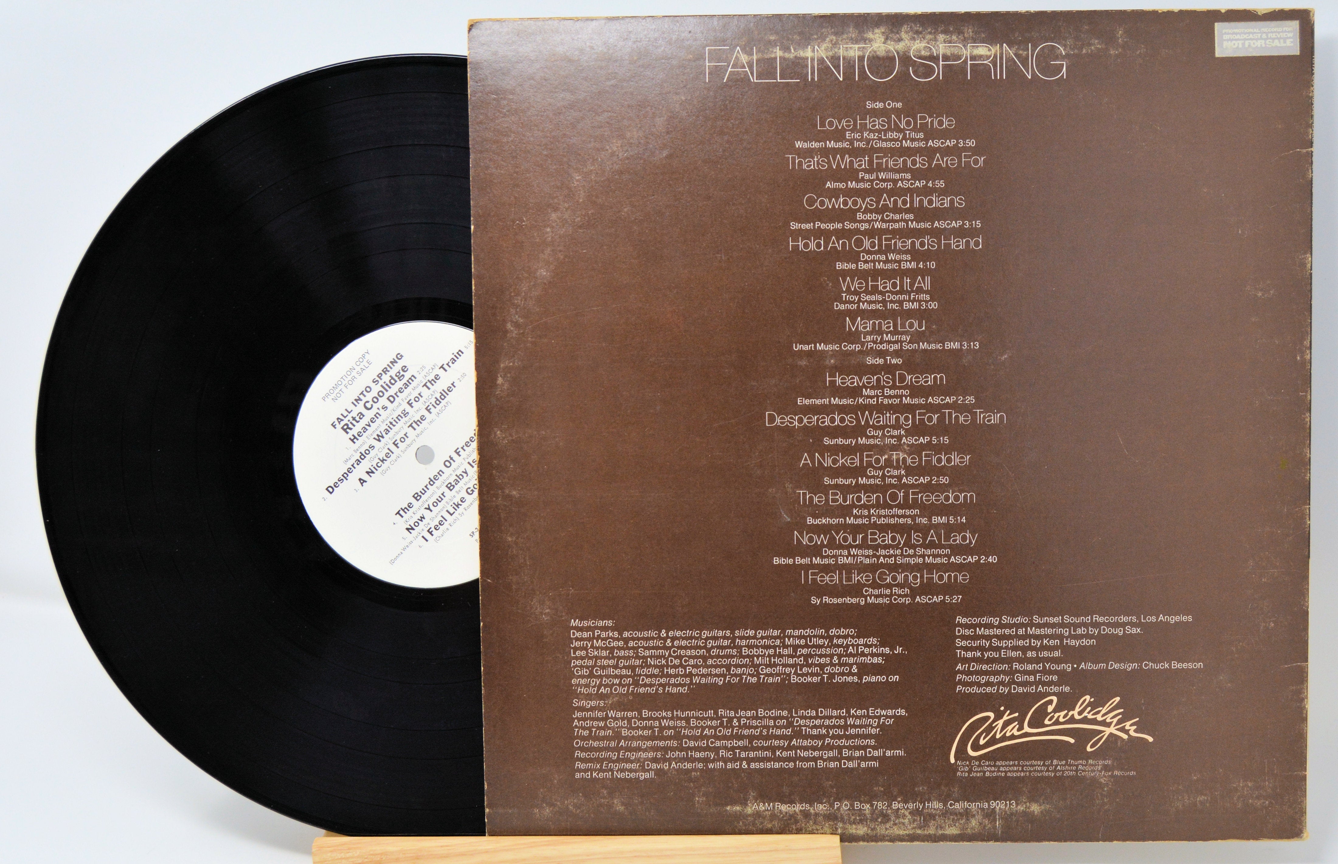 Rita Coolidge - Fall Into Spring, Vinyl Record Album LP, A&M SP 3627 ...