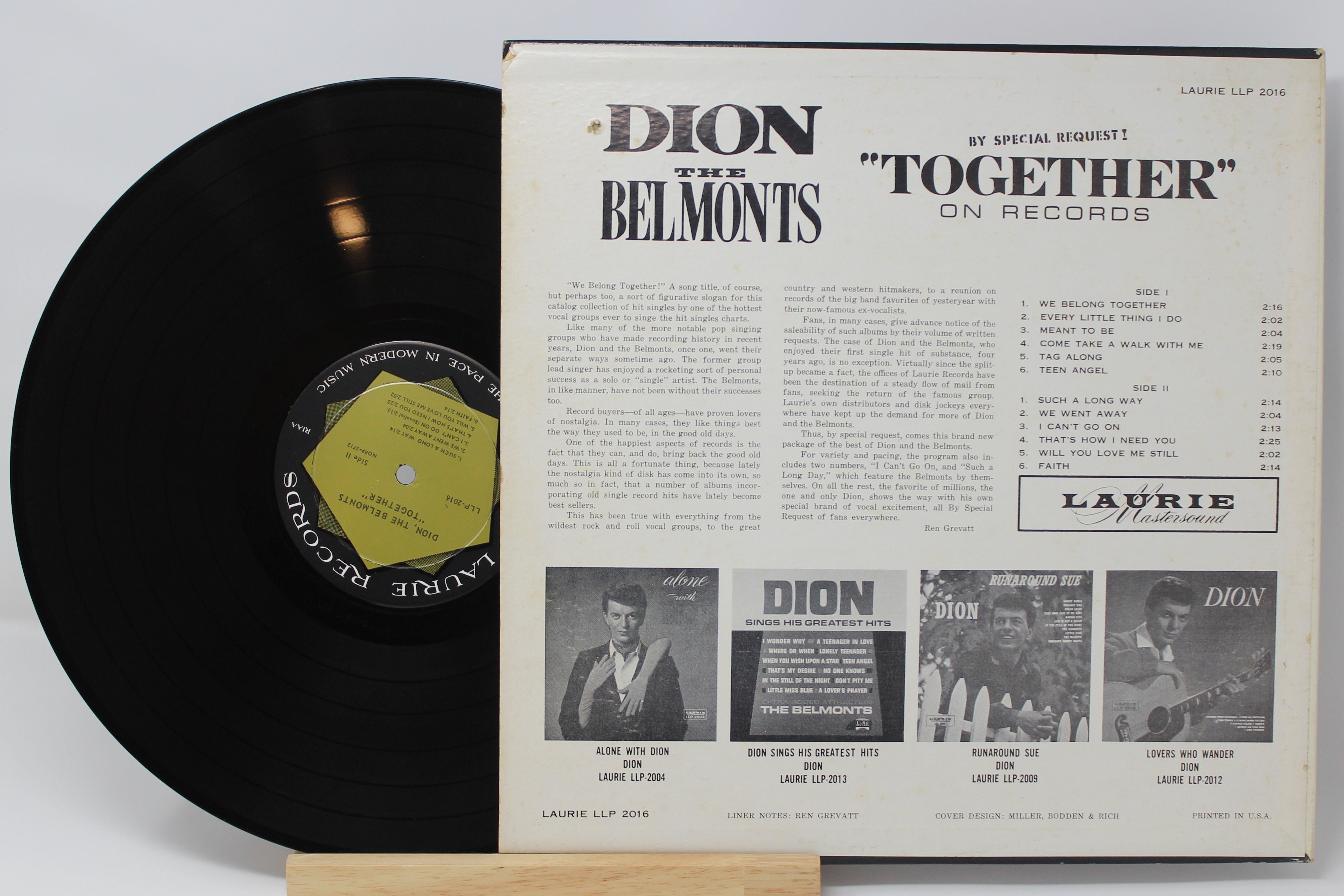 Dion & The Belmonts - Together On Records, Vinyl Album LP – Joe's Albums