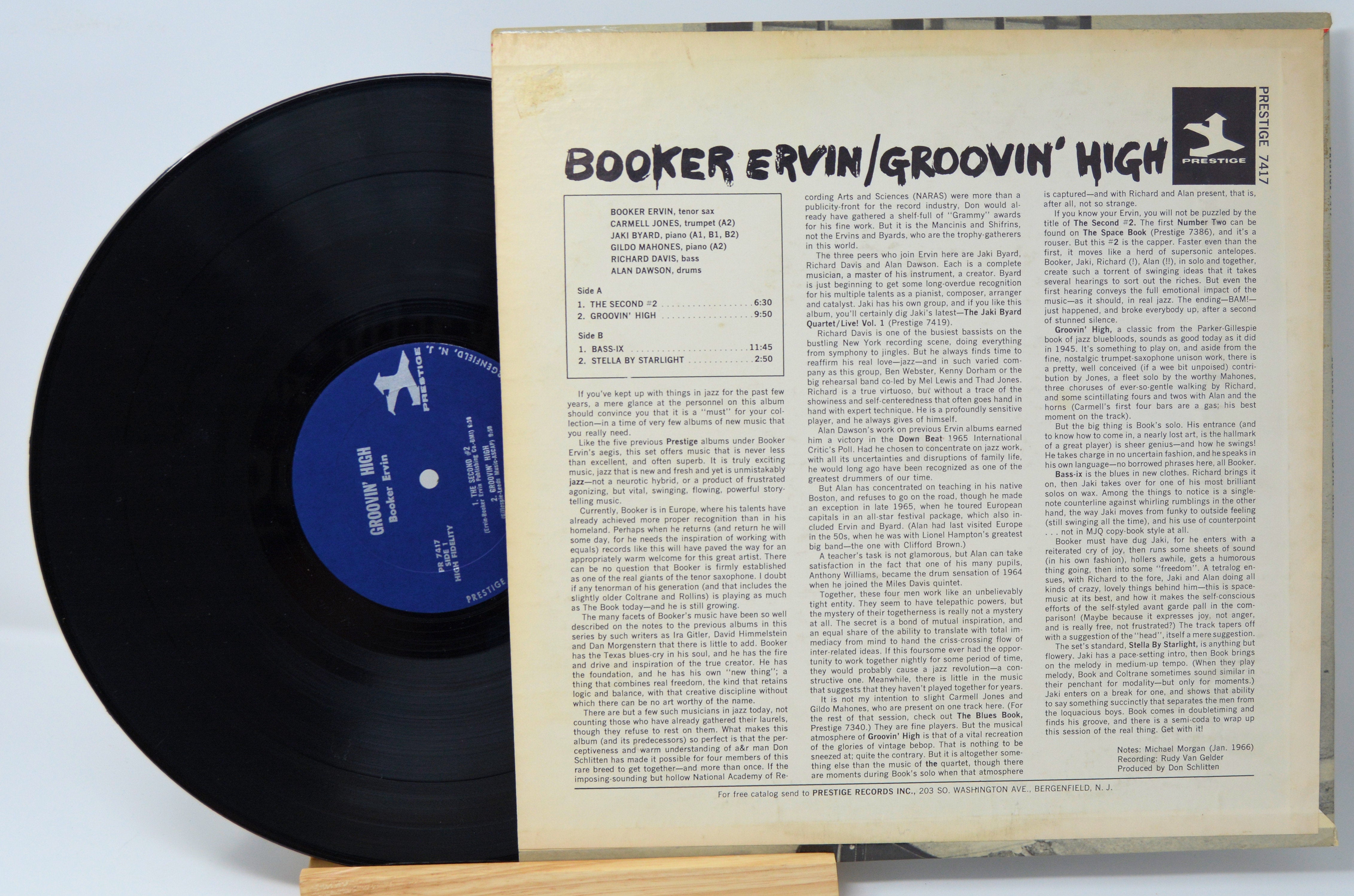 Booker Ervin - Groovin' High, Vinyl Record Album LP, Prestige PR 7417 ...