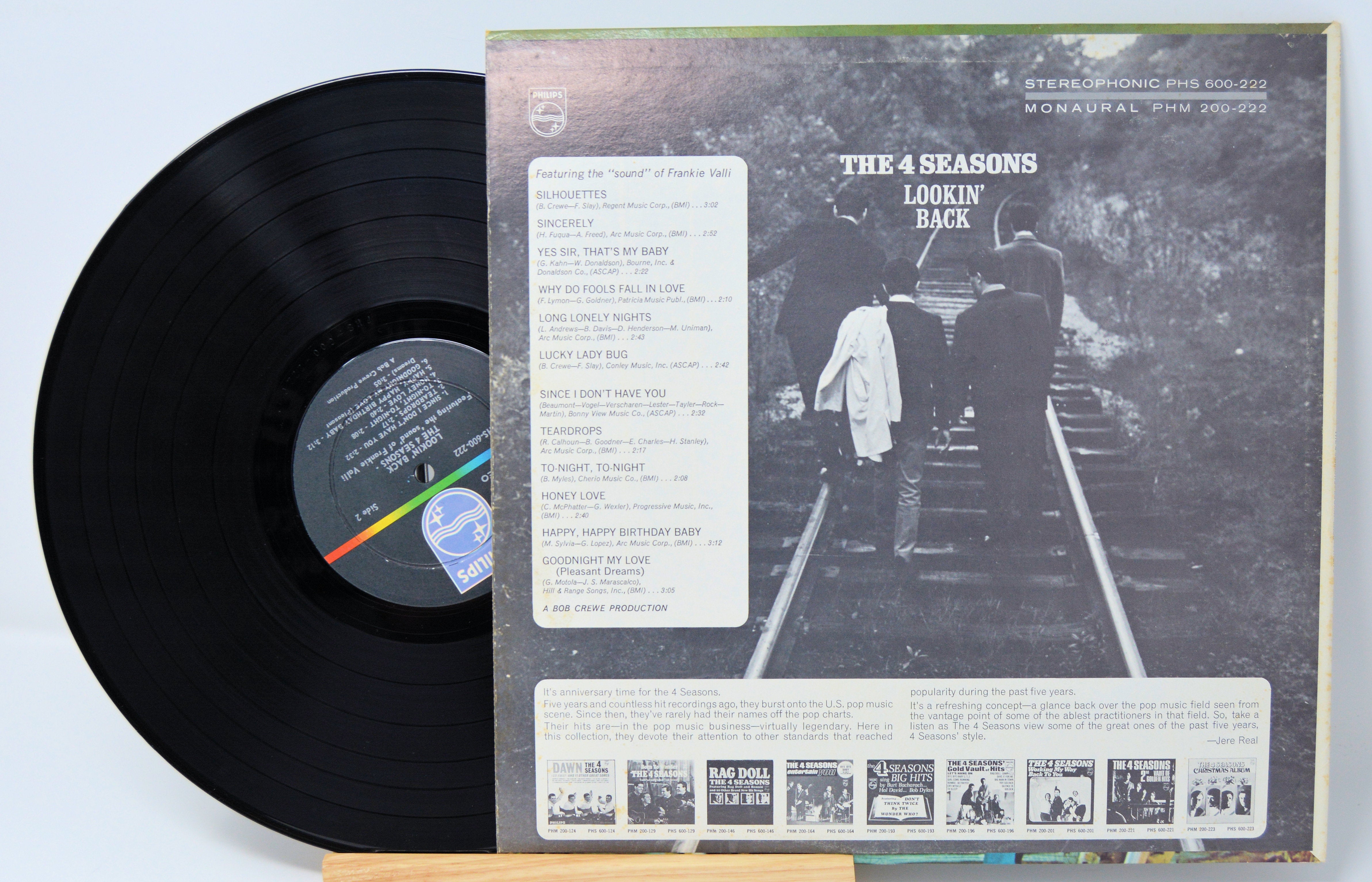 Four Seasons - Lookin Back, Vinyl Record LP, Philips PHS 600-222 – Joe ...