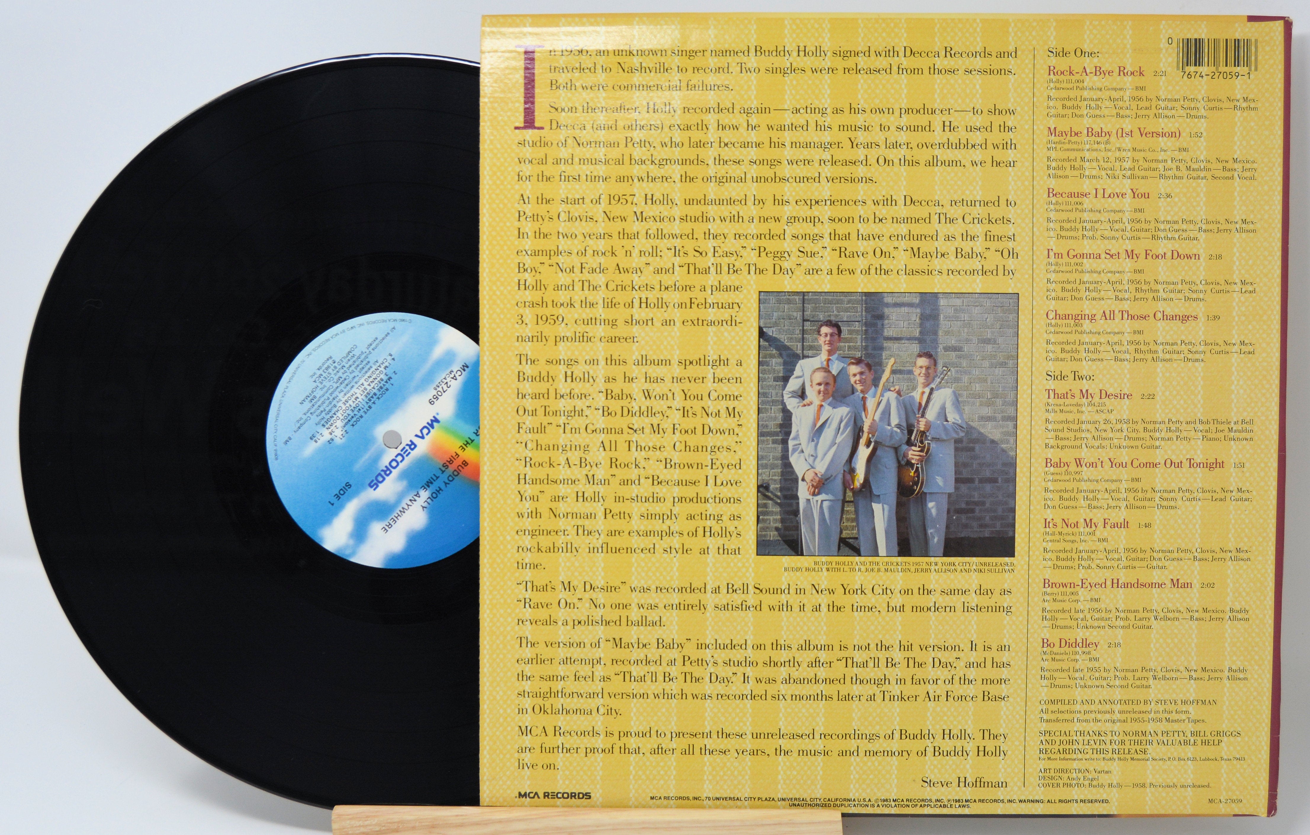 Buddy Holly - For The First Time Anywhere, Vinyl Record Album LP – Joe's Albums