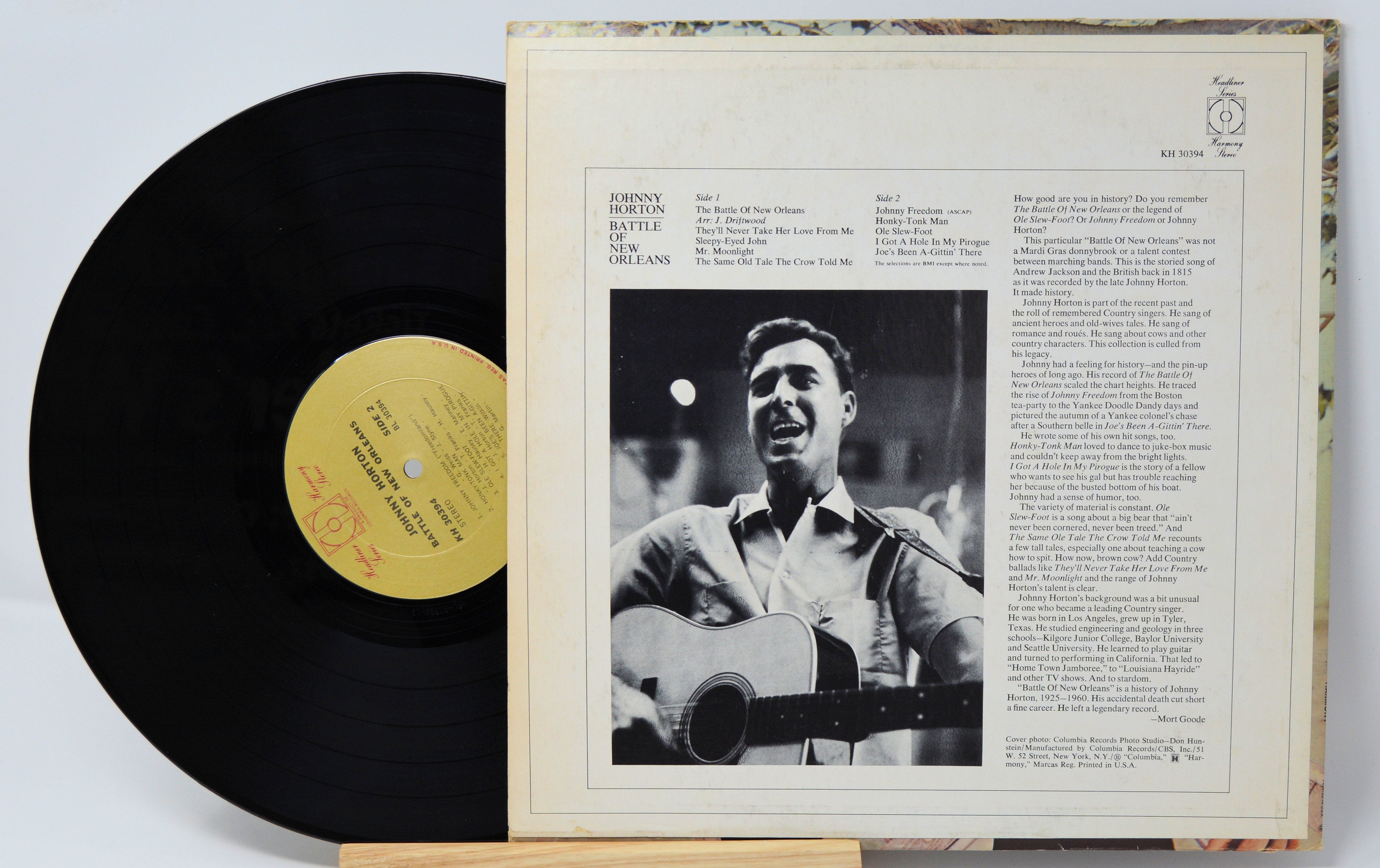 Johnny Horton - Battle Of New Orleans, Vinyl Record Album LP, Harmony ...