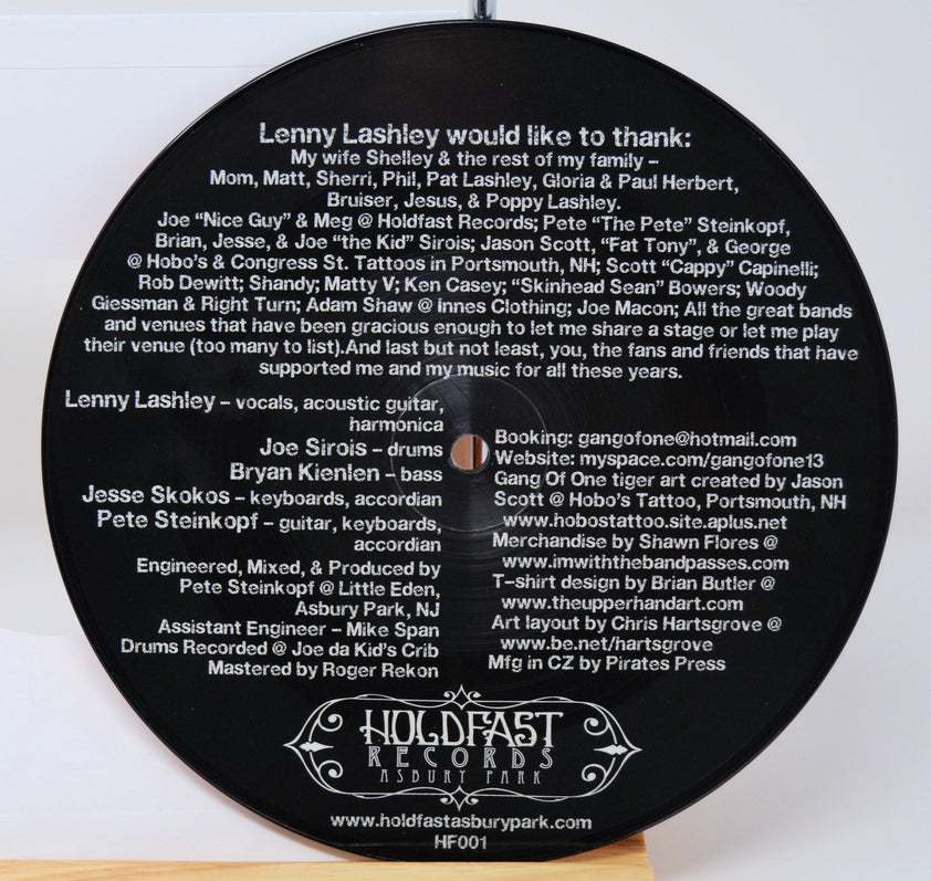 Lenny Lashley's Gang Of One, Vinyl Record, 7 Inch, Picture Disc – Joe's ...