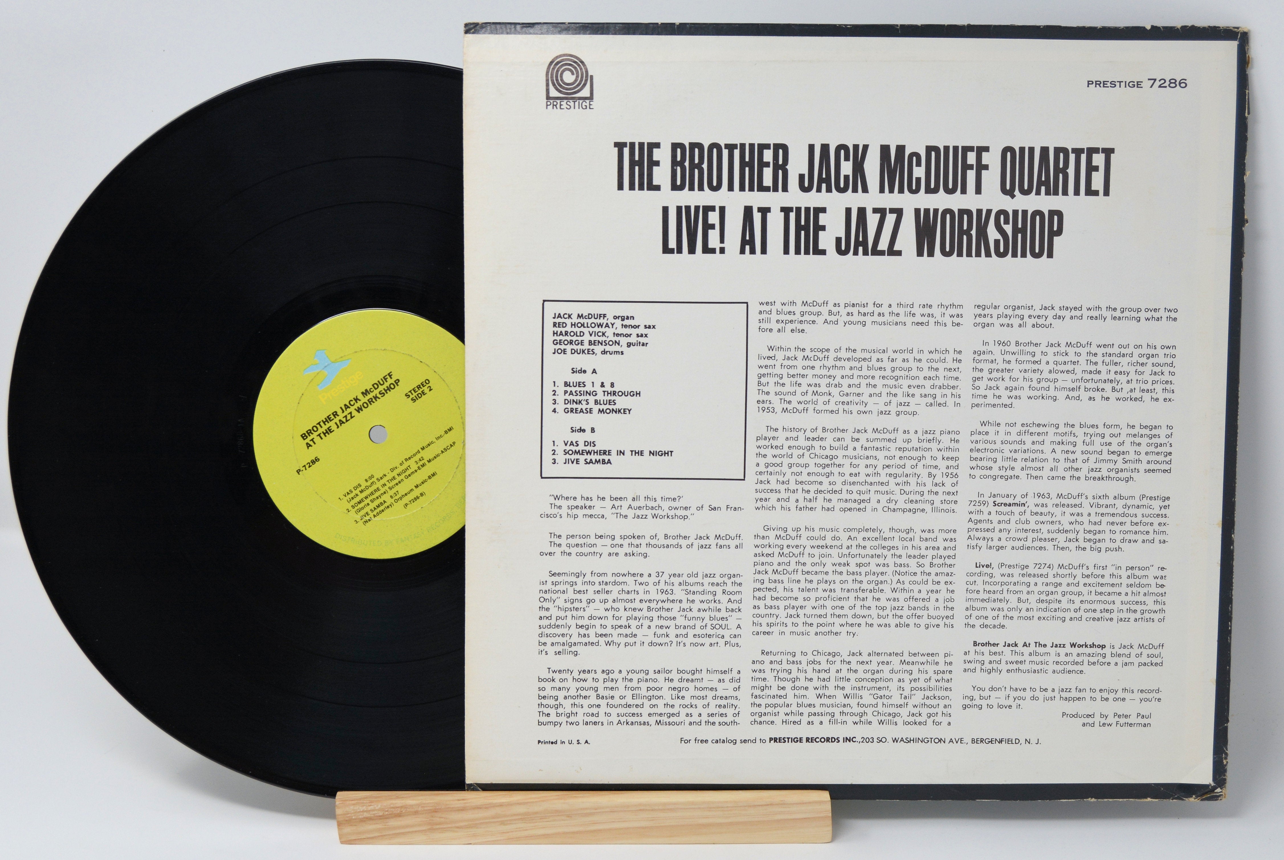 Jack McDuff - Live!, Vinyl Record Album LP, Prestige PR 7286 – Joe's Albums