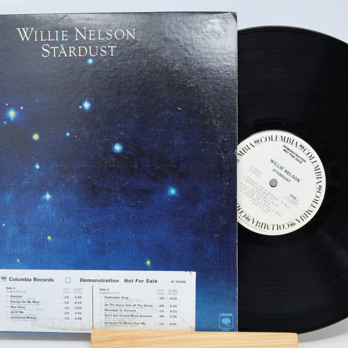 Willie Nelson - Stardust, Vinyl Record Album LP, White Label Promo ...