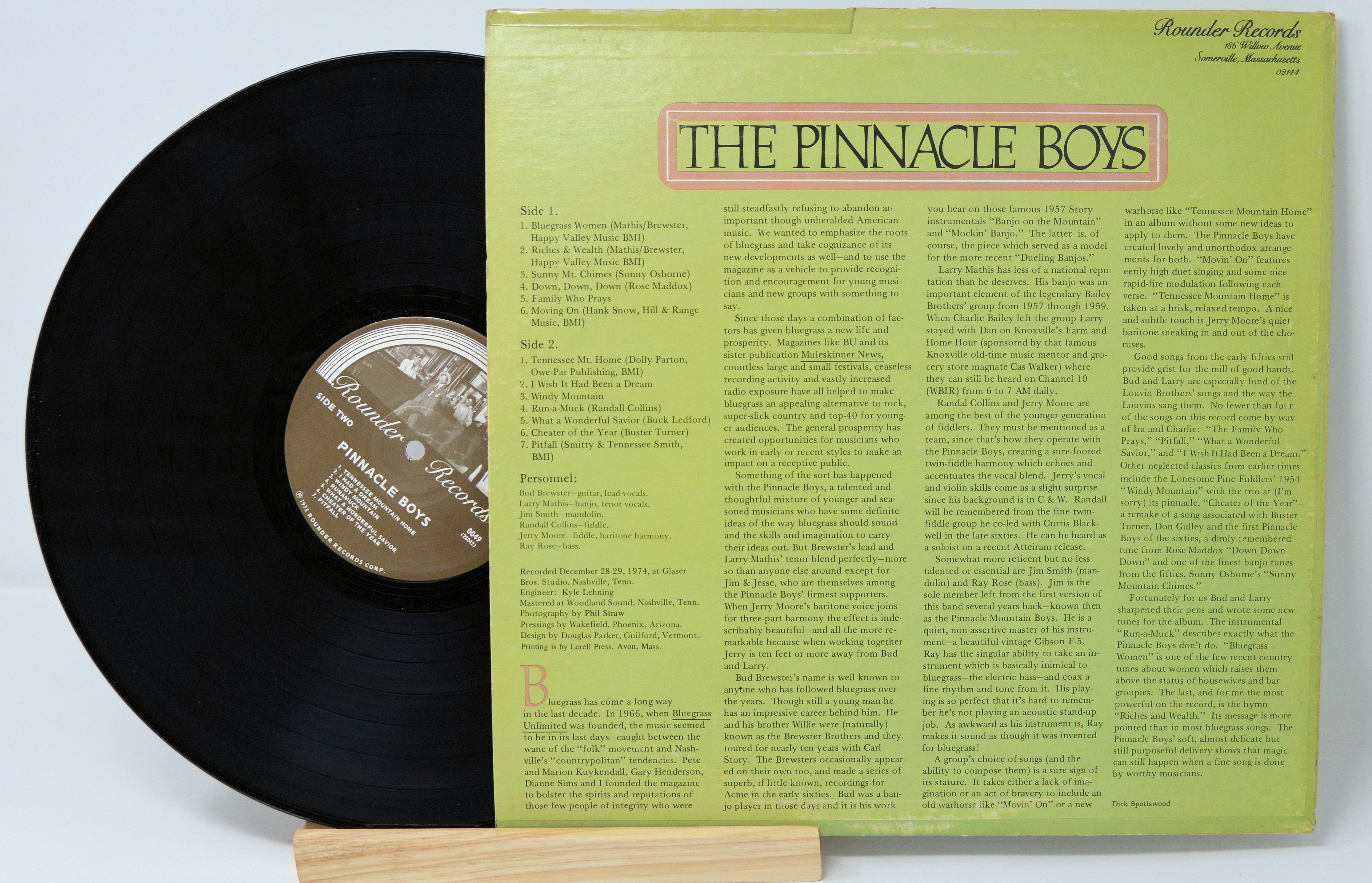 Pinnacle Boys - Self Titled, Bluegrass, Vinyl Record Album LP – Joe's ...
