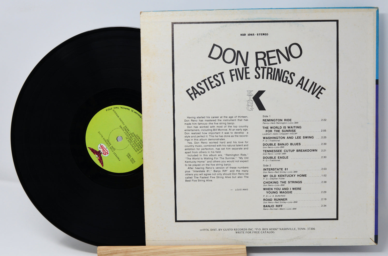 Don Reno - Fastest Five Strings Alive, Vinyl Record Album LP – Joe's Albums