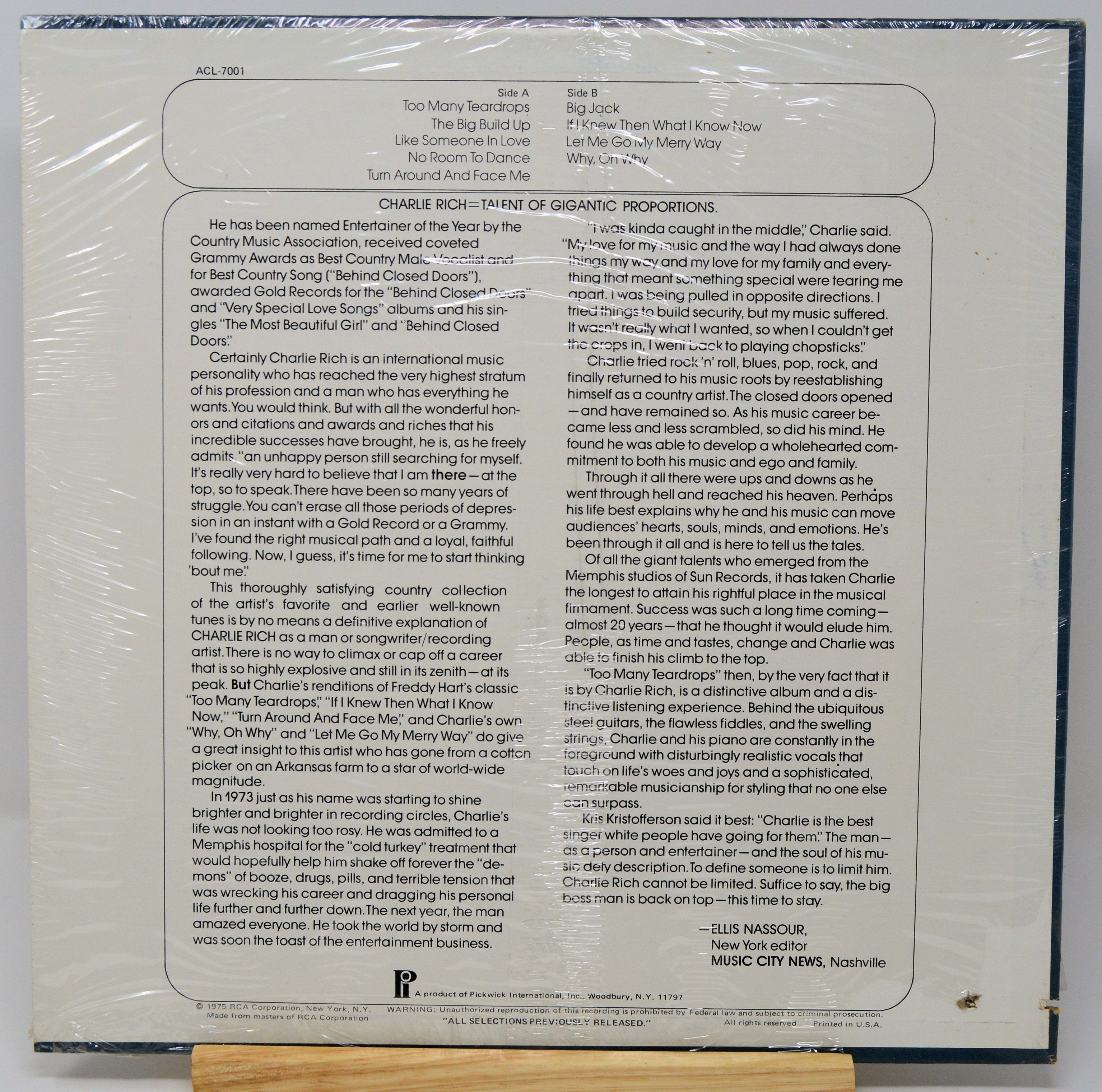 Too Many Teardrops, Vinyl Record Album LP, Pickwick – Joe's Albums