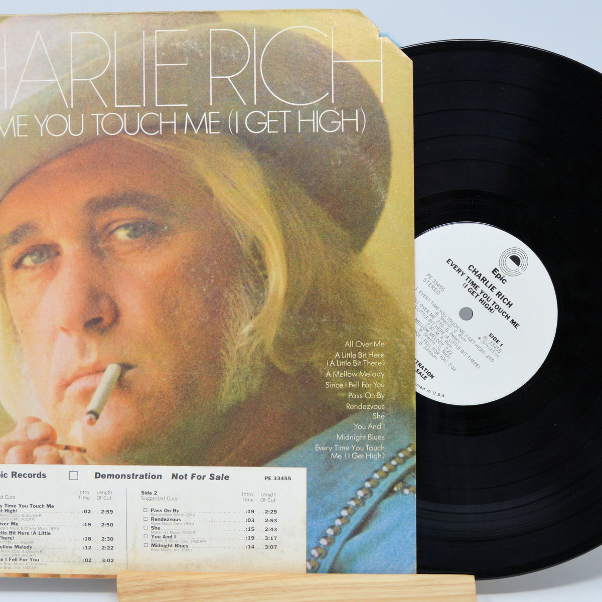 Charlie Rich - Too Many Teardrops, Vinyl Record Album LP, Promo – Joe's ...