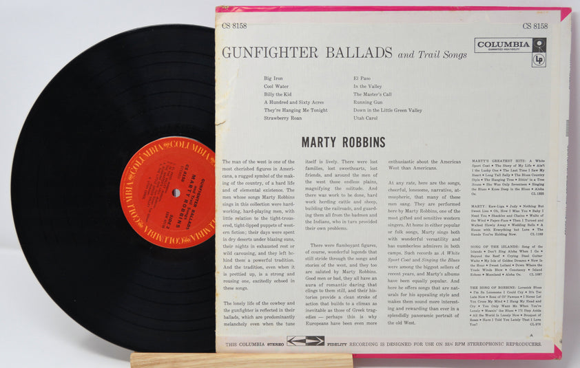 Marty Robbins - Gunfighter Ballads And Trail Songs, Vinyl Record LP ...
