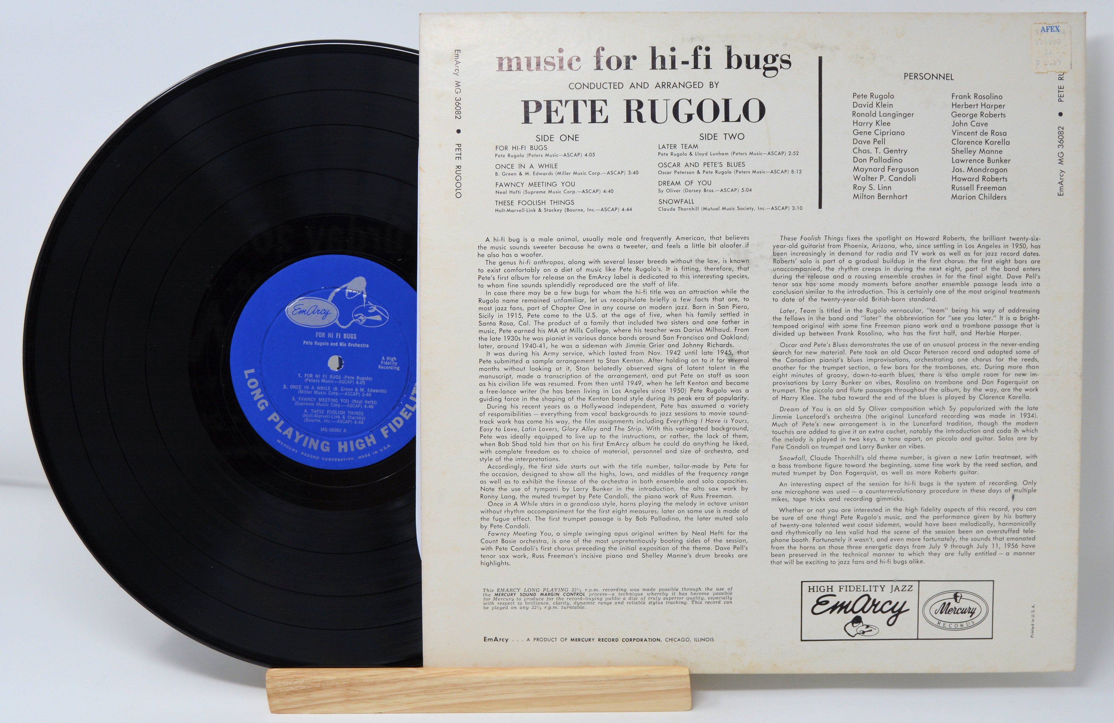 Pete Rugolo - Music For Hi-Fi Bugs, Vinyl Record Album LP, Emarcy – Joe ...