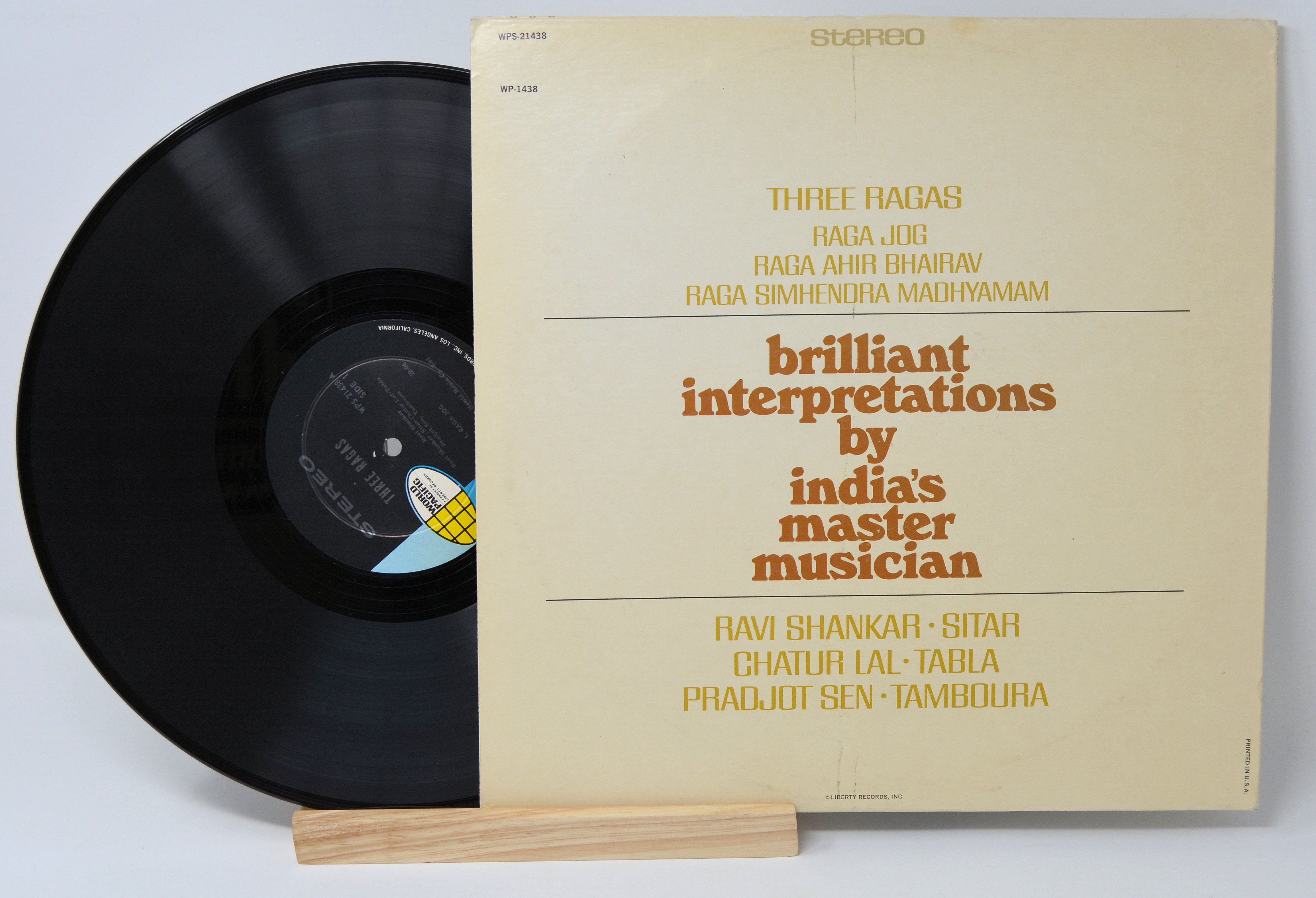 Shankar, Ravi - Three Ragas, Vinyl Record Album LP, WPS1-21438 – Joe's Albums