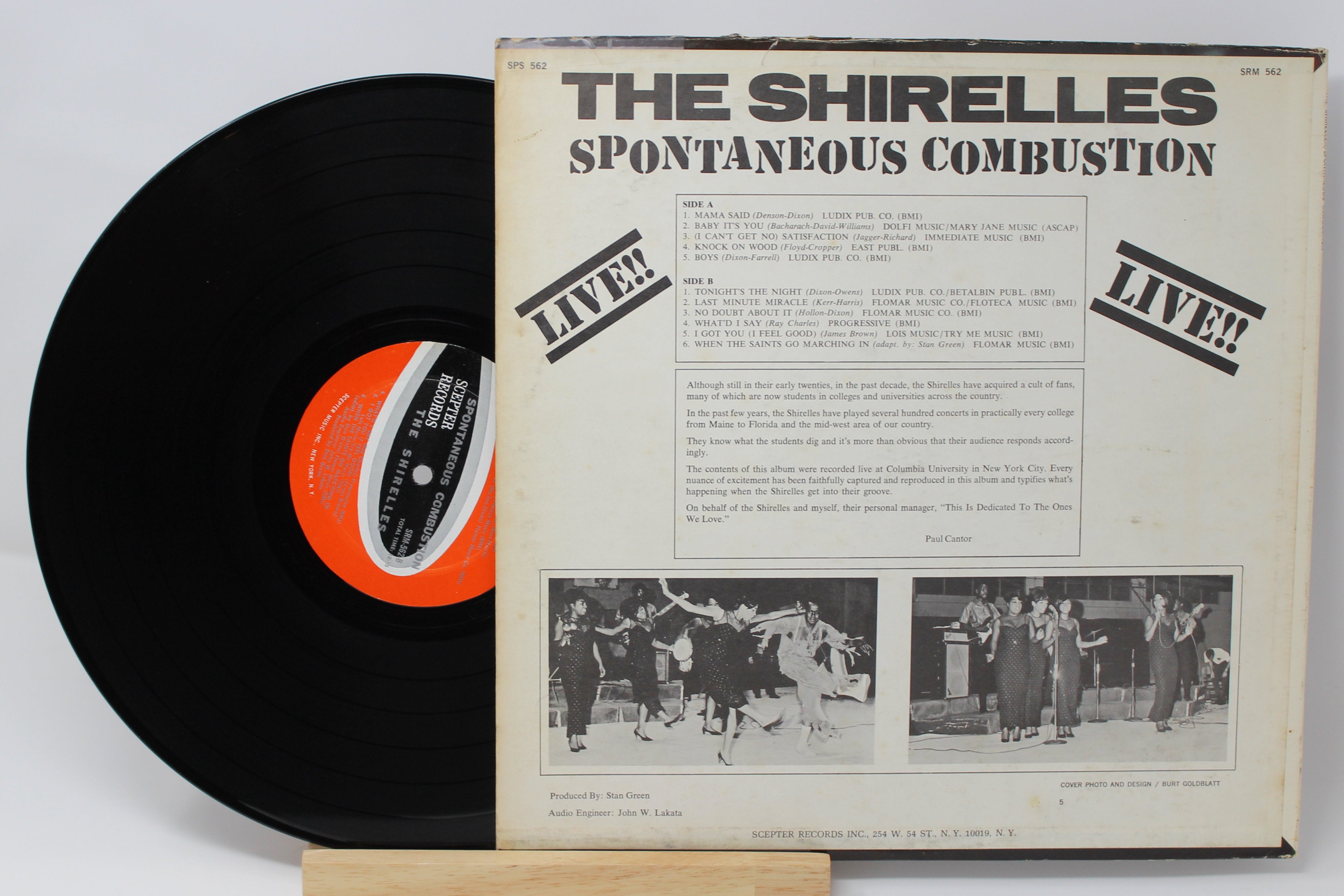 Shirelles - Spontaneous Combustion, Vinyl Record Album LP, Scepter ...