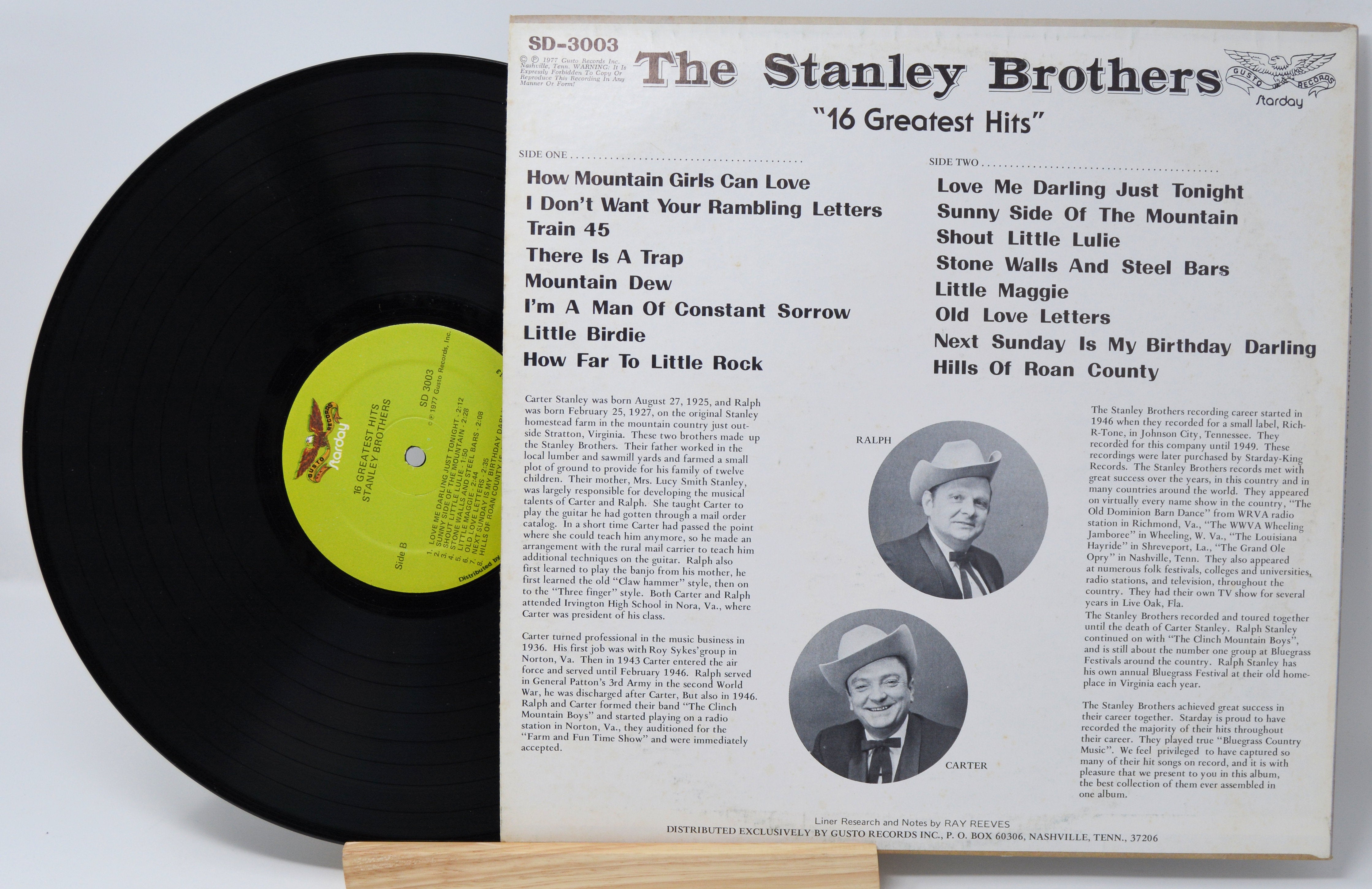 Stanley Brothers - 16 Greatest Hits, Vinyl Record Album LP, Starday ...