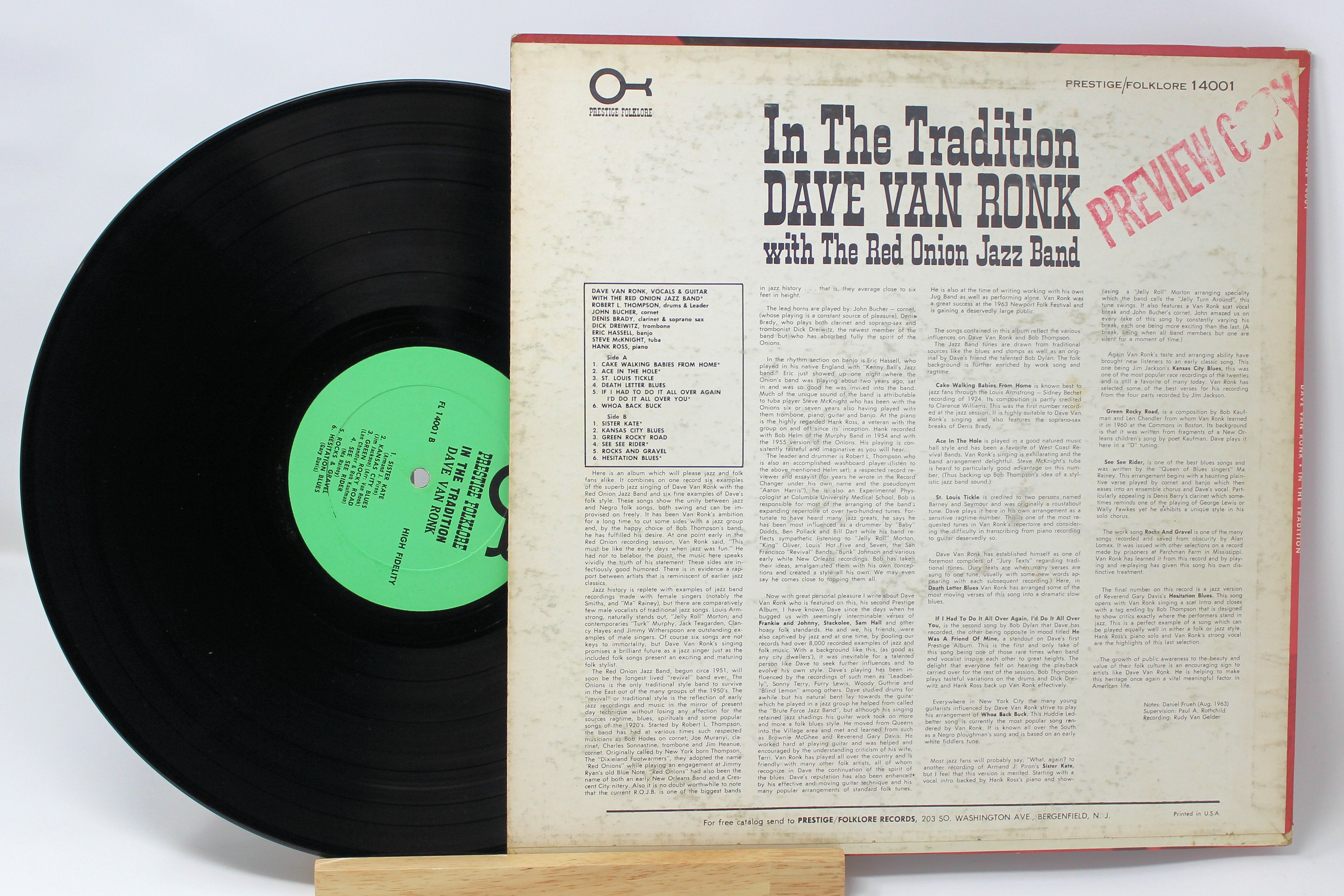 Dave Van Ronk - In The Tradition Of, Vinyl Record Album LP, Folklore ...