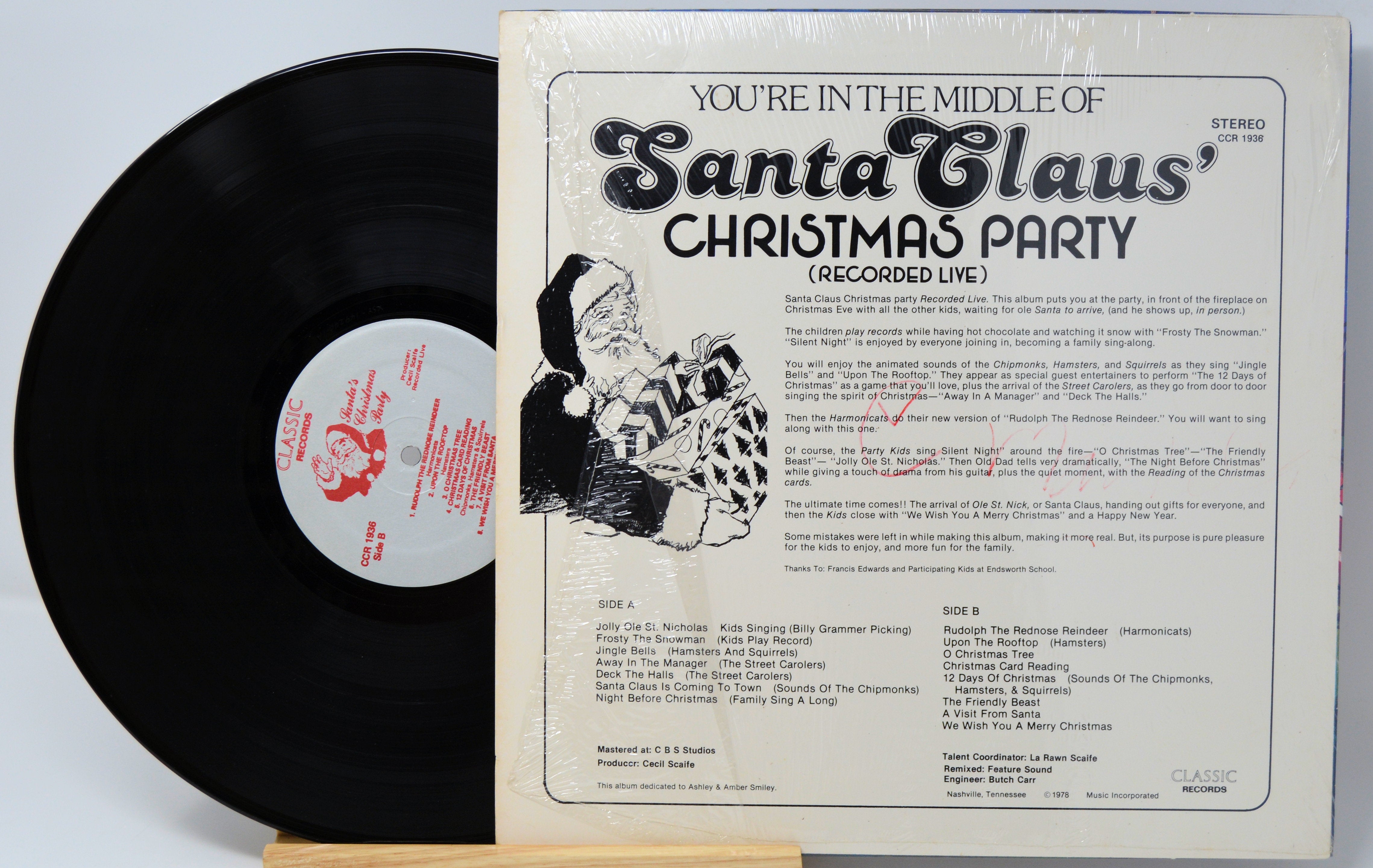 Various - Santa's Christmas Party, Vinyl Record Album LP, Recorded Live ...