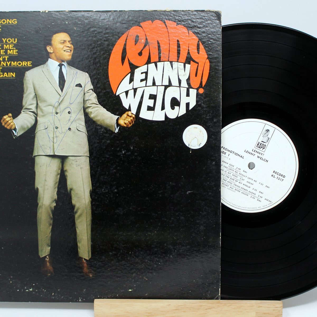 Lenny Welch - Lenny!, Vinyl Record Album LP, Promo, Kapp – Joe's Albums