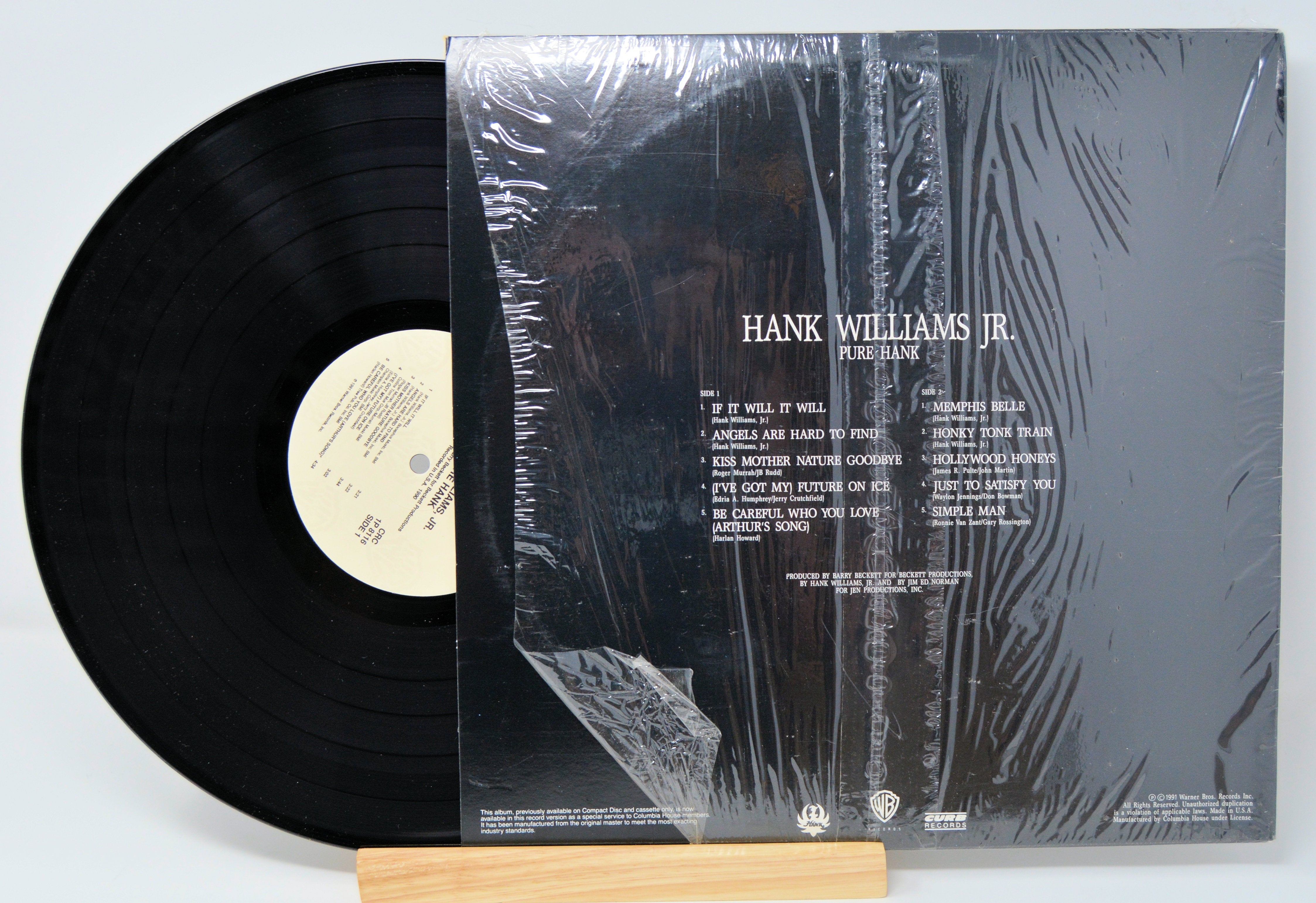 Hank Jr Williams - Pure Hank, Vinyl Record Album LP, Warner, Curb – Joe ...