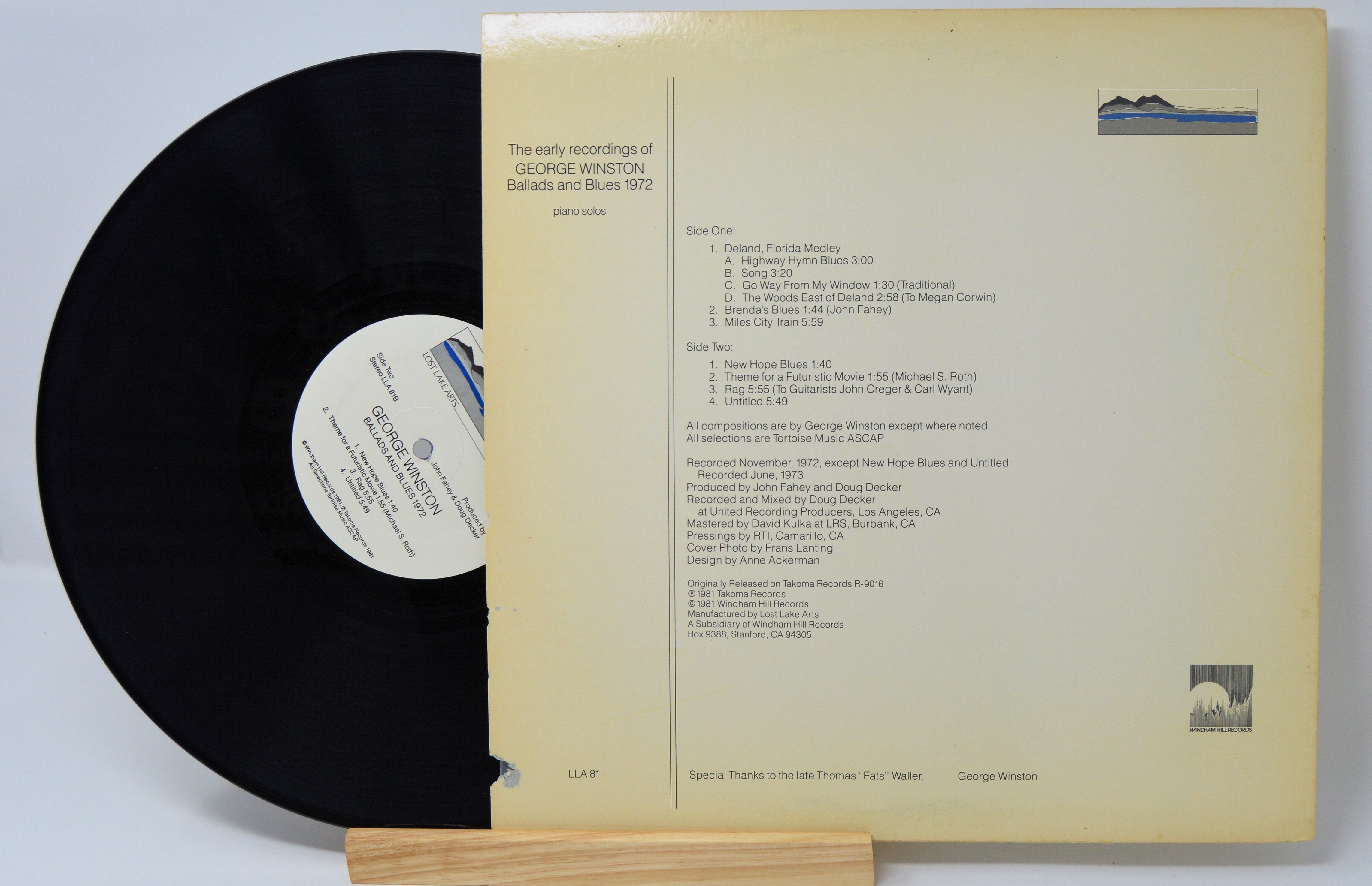 Winston, George - Ballads And Blues 1972, Vinyl LP – Joe's Albums