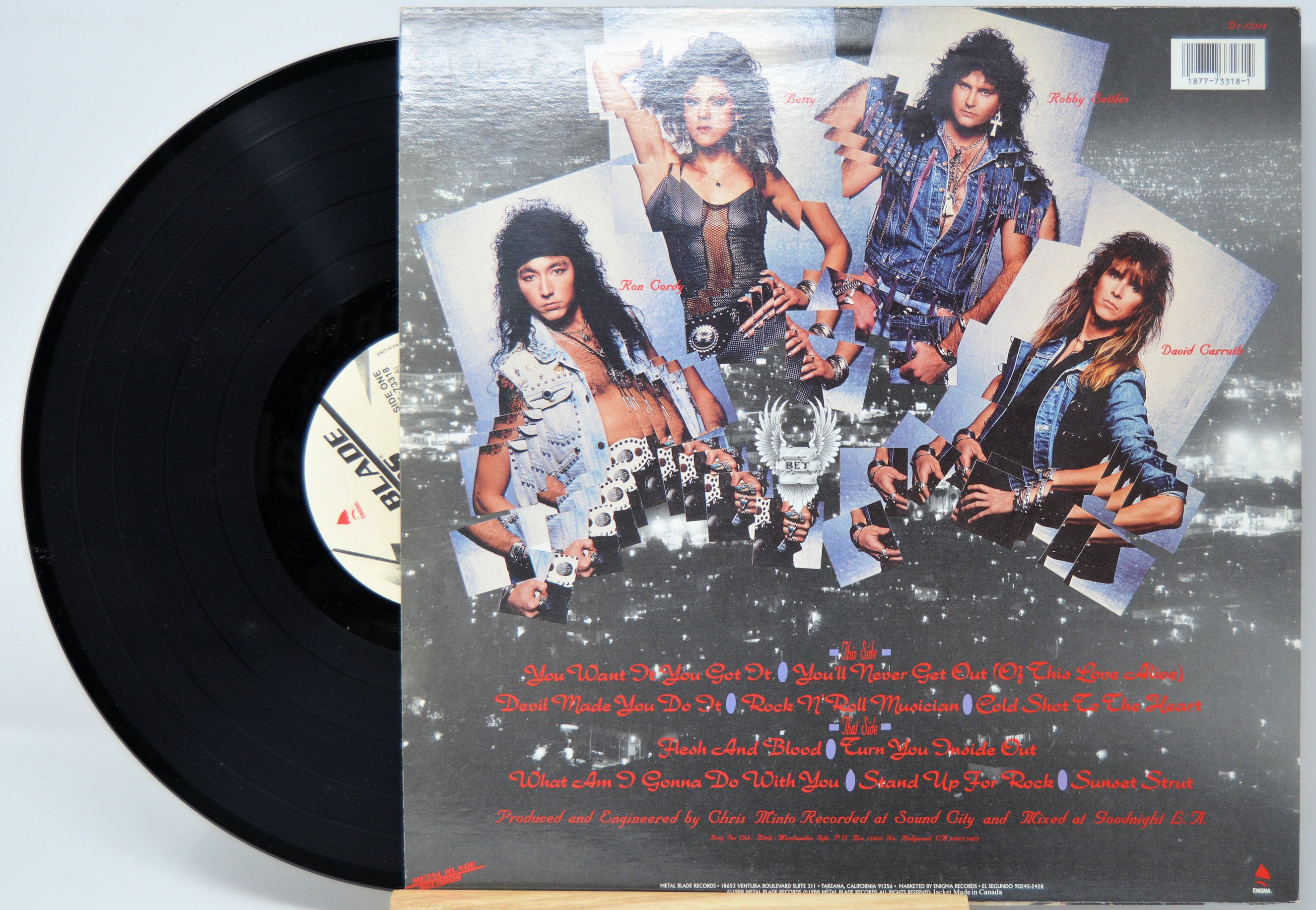 Betsy - Self Titled, Vinyl Record Album LP, Metal Blade, D1-73318 – Joe ...