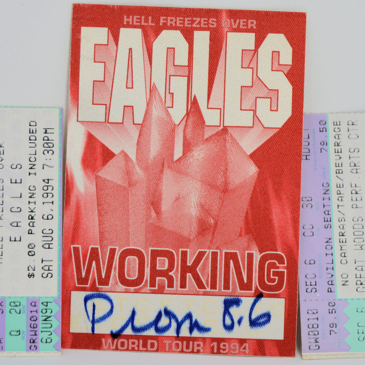 Eagles - 1994 Backstage Pass, Hell Freezes Over Tour & 2 Ticket Stubs ...