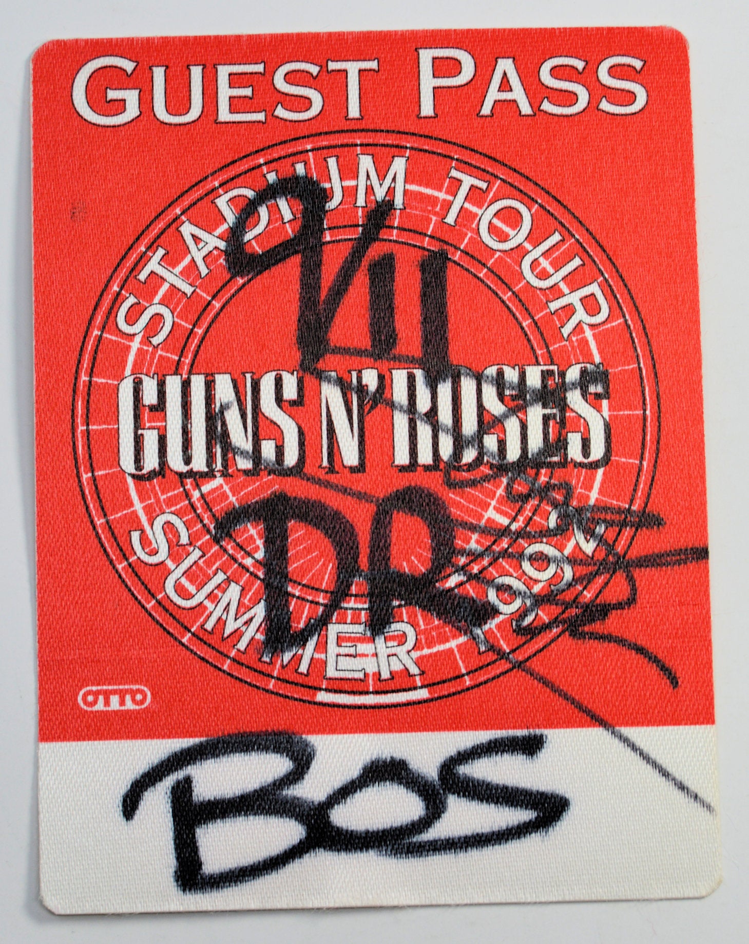 Guns N Roses - Slash Signed Autograph Backstage Pass 1992, Stadium ...