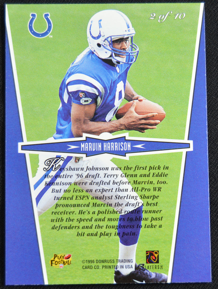 1996 Leaf - Marvin Harrison, Gold Leaf Rookies, Indianapolis Colts ...