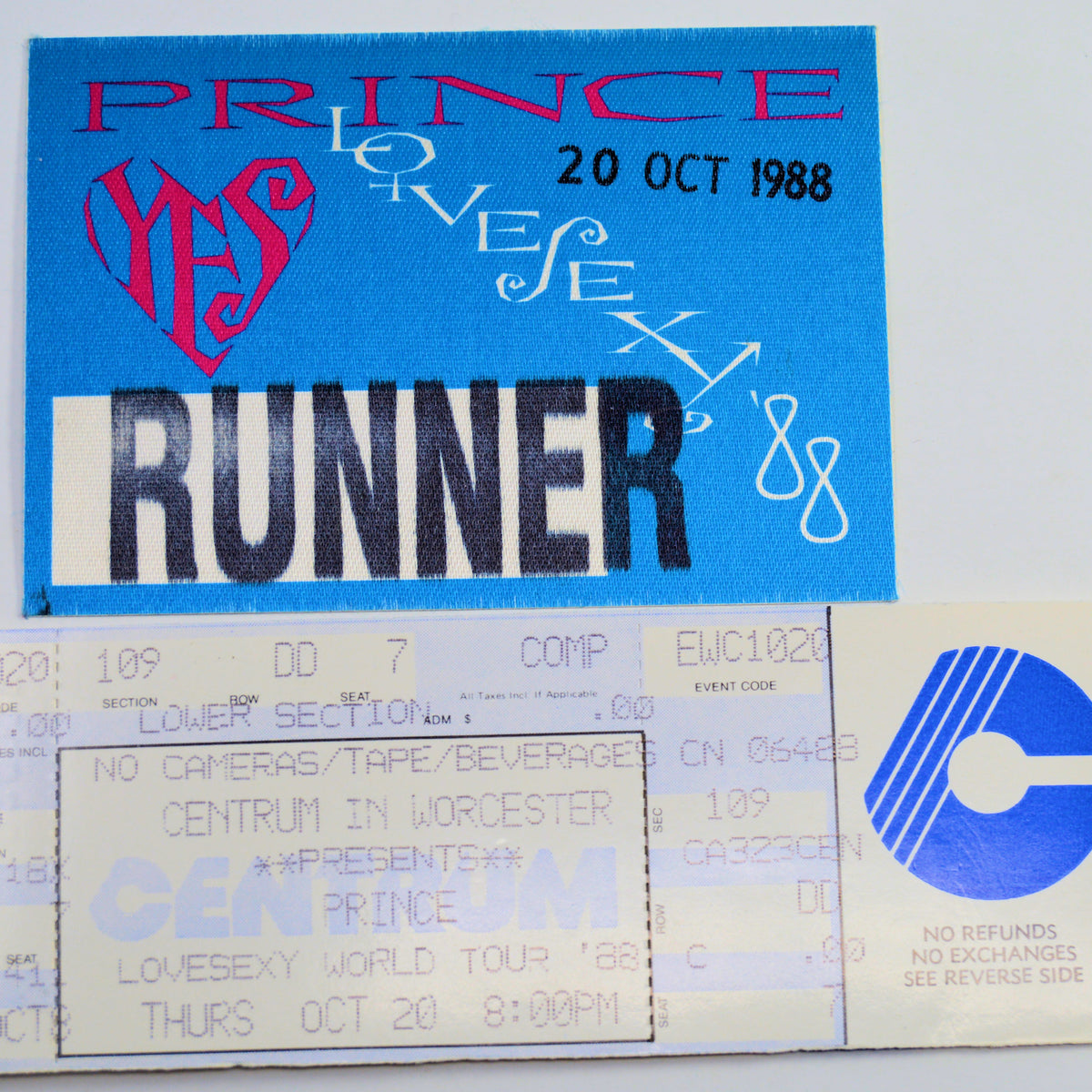 Prince - Purple Rain Tour Backstage Pass '84-'85, Unpeeled, After show ...