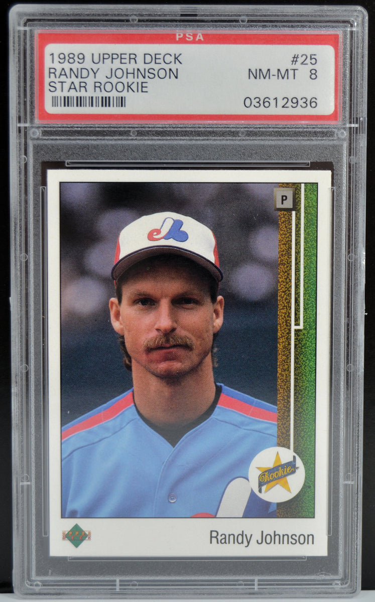 1989 Upper Deck - Randy Johnson - 25, PSA 8 NM-MT, Sports Card, Graded ...