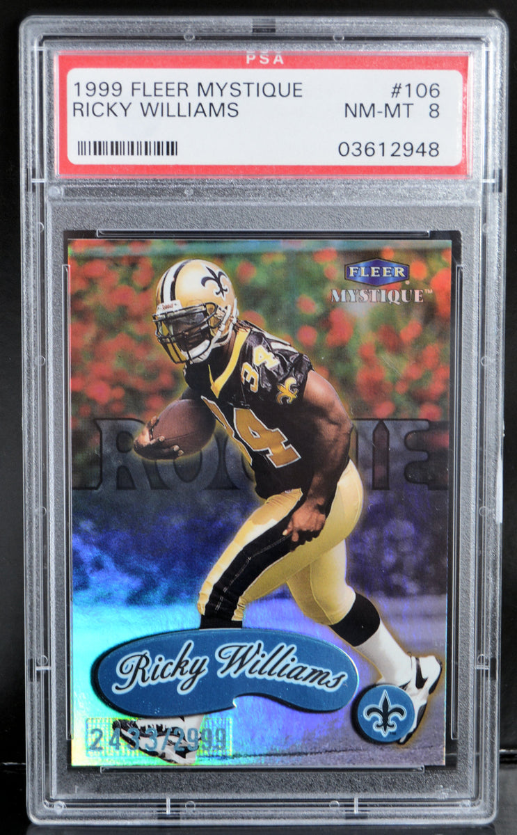 1999 Fleer Mystique - Ricky Williams - 106, Rookie Graded: PSA 8 NM-MT ...