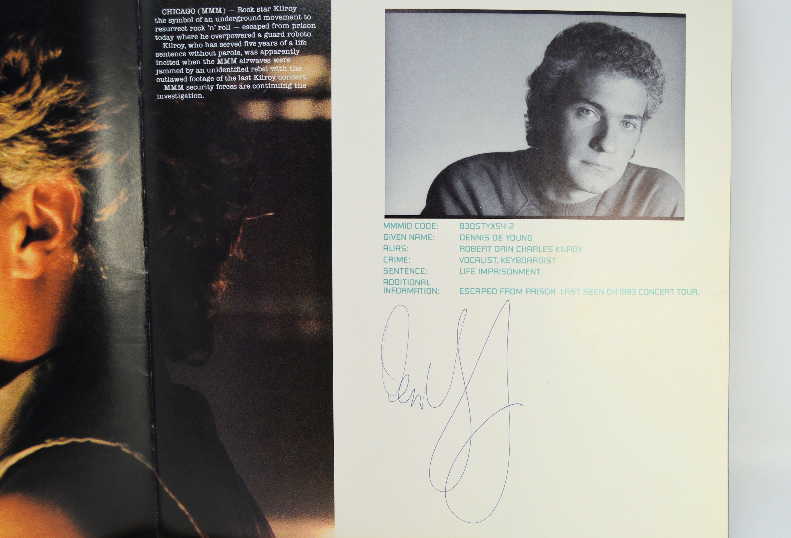 Styx - Fully Signed, Kilroy Was Here Tour 1983, Program – Joe's Albums