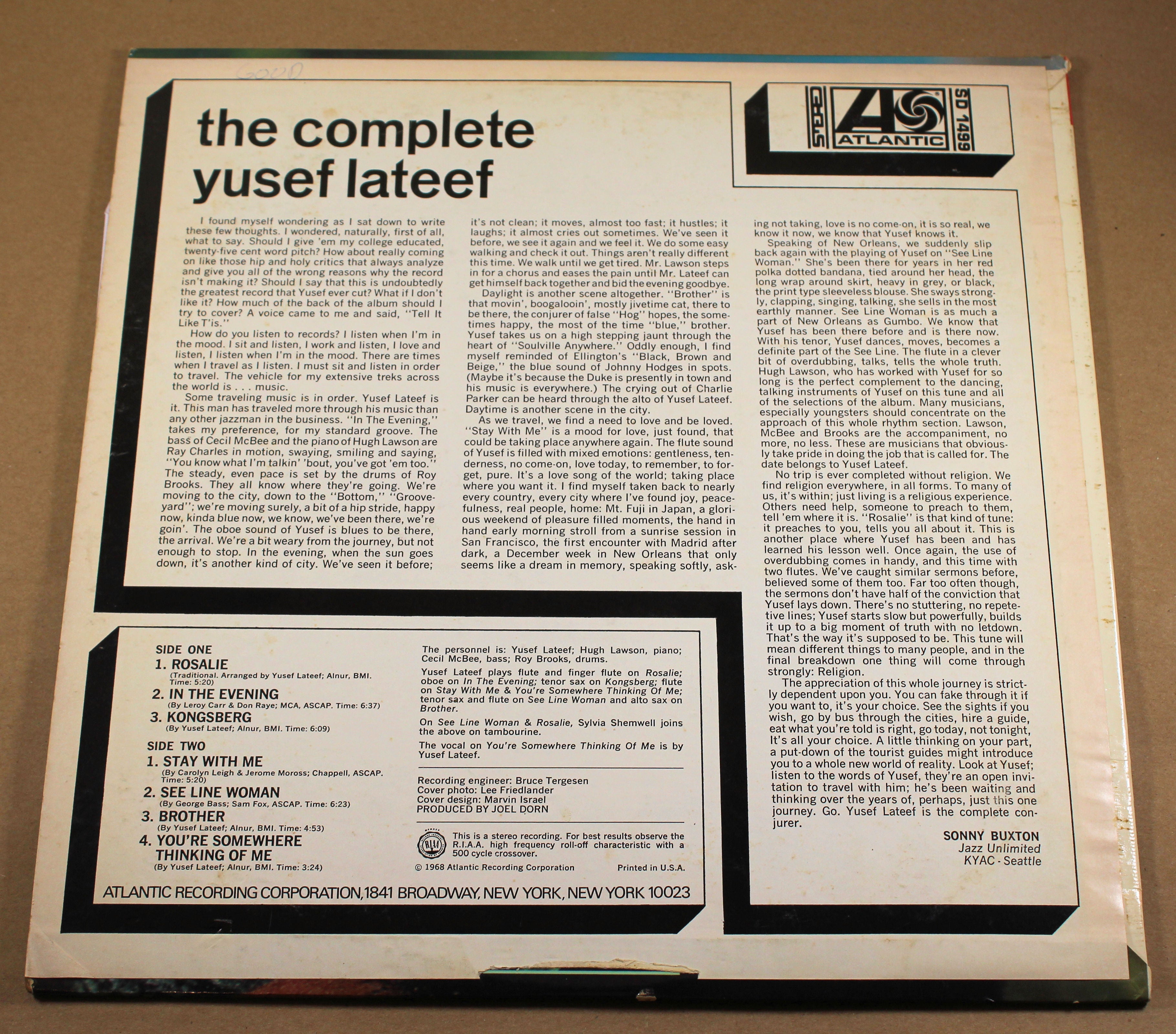 Lateef, Yusef - The Complete, Vinyl Record Album LP, Used – Joe's Albums
