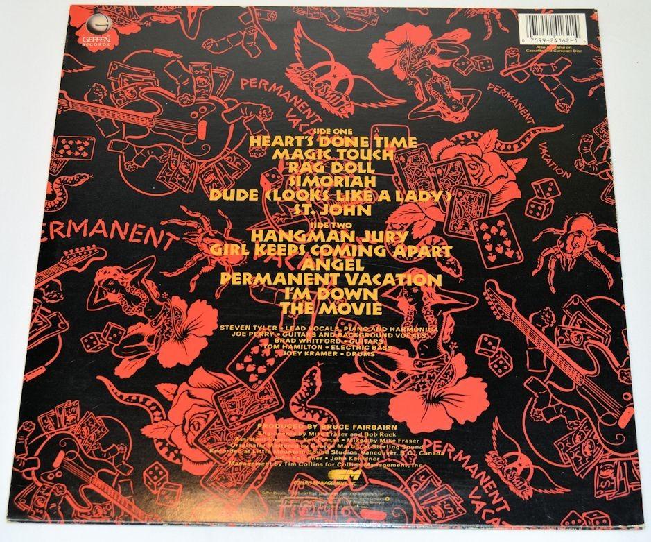 Aerosmith - Permanent Vacation, Vinyl Record Album LP, UPC 075992416214 – Joe's Albums