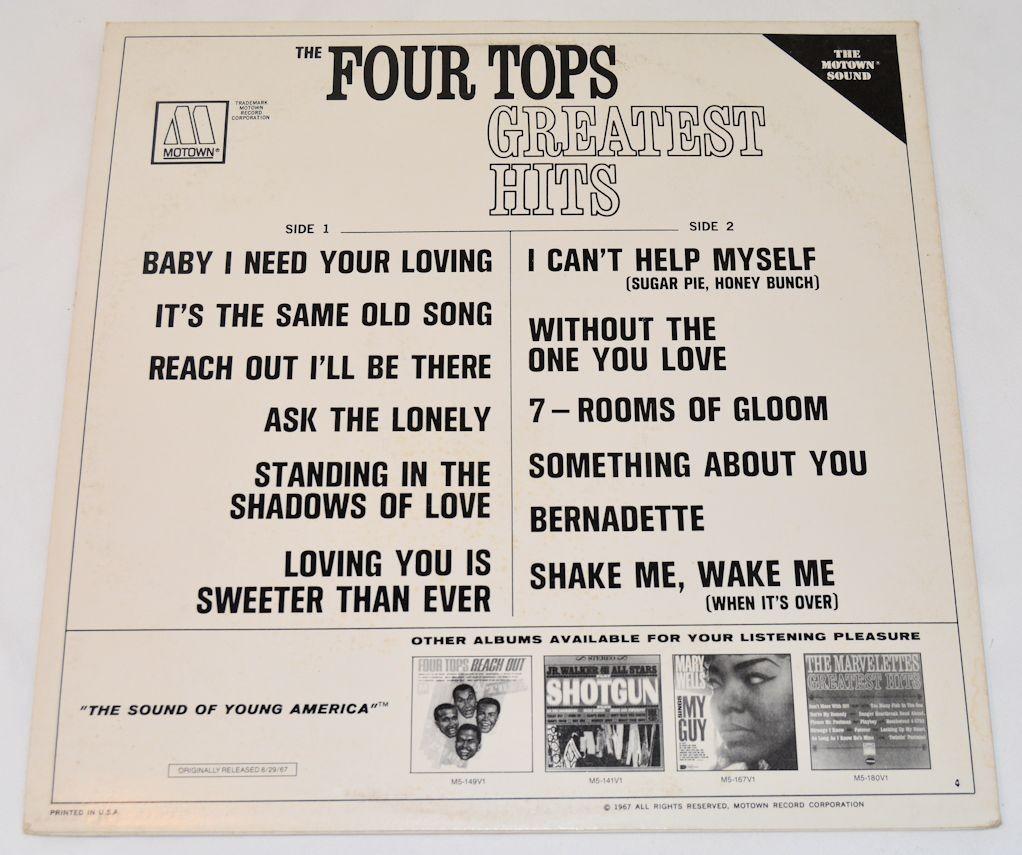 Four Tops, The - Greatest Hits, Vinyl Record Album LP, Shake Me – Joe's ...