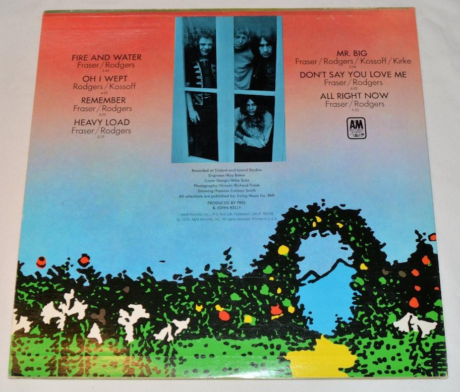 Free - Fire & Water, Vinyl Record Album LP, All Right Now – Joe's Albums