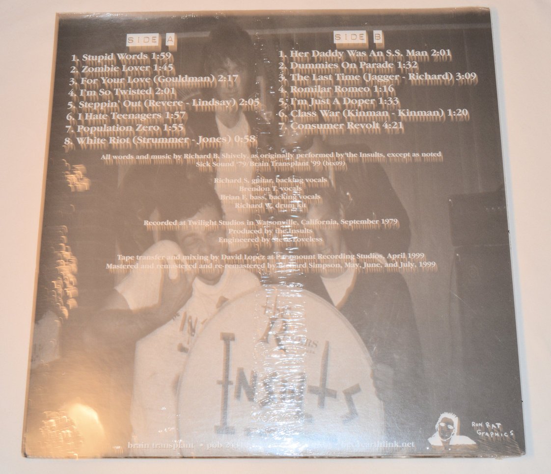 Insults, The - Insults To Injury – Joe's Albums