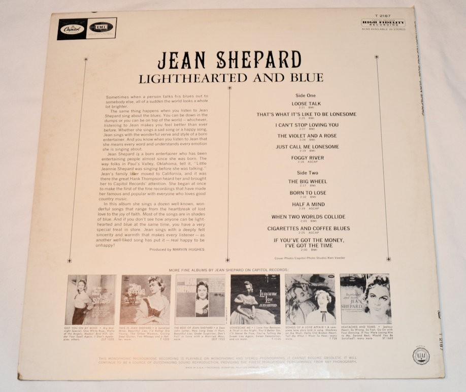 Shepard, Jean - Lighthearted And Blue – Joe's Albums