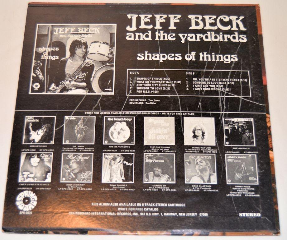 Beck, Jeff & Yardbirds - Shapes Of Things, Vinyl Record Album LP – Joe's Albums