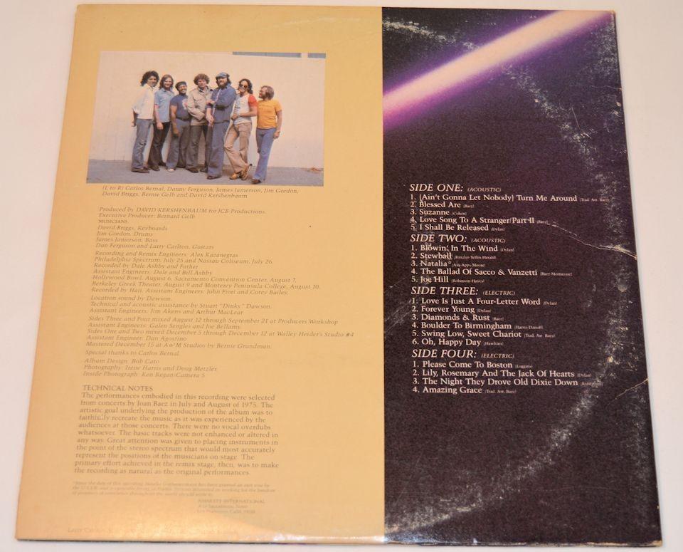 Joan Baez From Every Stage Vinyl Record Album 2lp Aandm Sp3704 Joe
