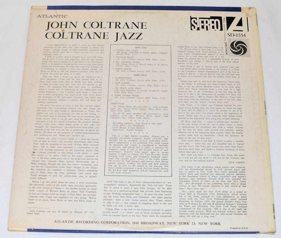 Coltrane, John - Coltrane Jazz, Vinyl Record Album LP, Atlantic 1354 – Joe's Albums