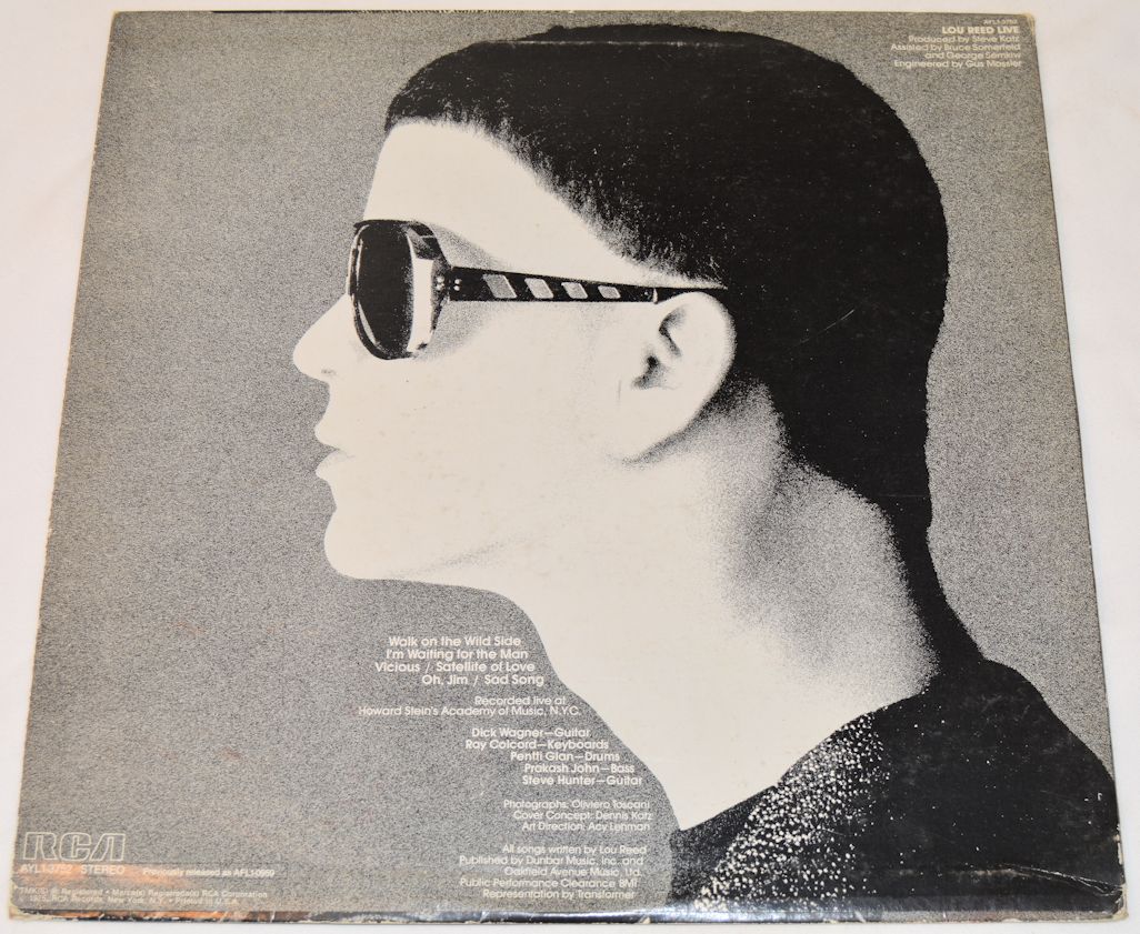 Lou Reed - Live, Vinyl Record Album LP, RCA – Joe's Albums