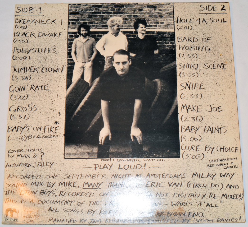 Riley W/ Creepers - Warts 'N' All - Live In Amsterdam – Joe's Albums