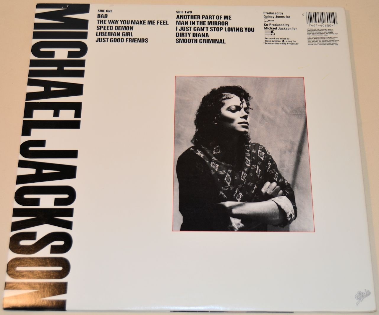 Michael Jackson - Bad, Vinyl Record Album LP, Man In the Mirror – Joe's ...