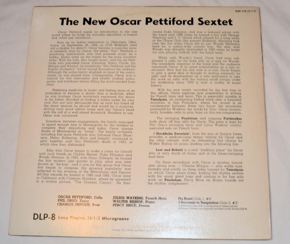 The New Oscar Pettiford Sextet, Vinyl Record Album LP – Joe's Albums